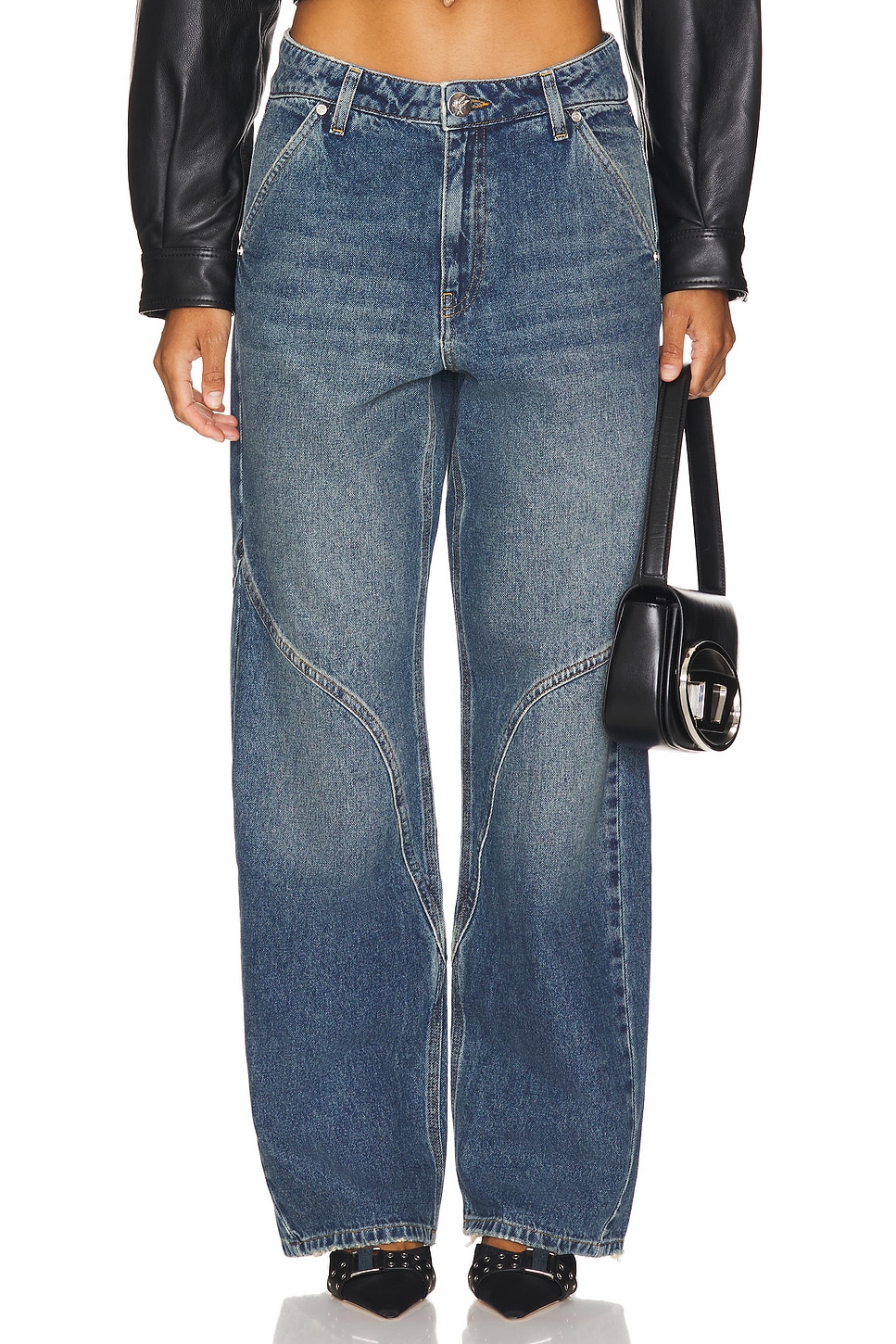 One Teaspoon Western Wonders Mid Waist Jeans in Blue Thunder | REVOLVE