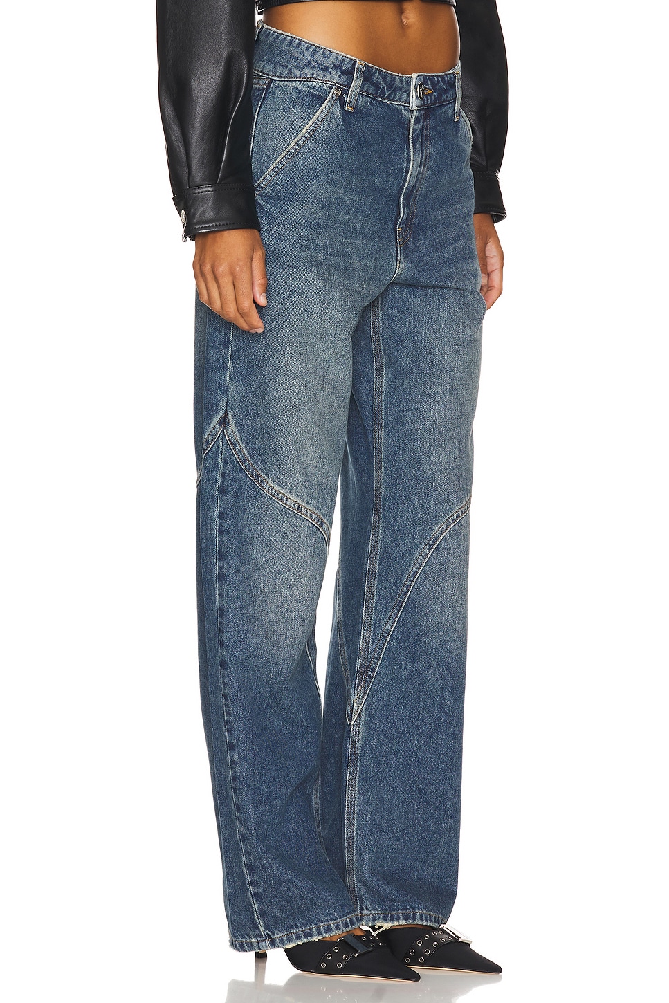 One Teaspoon Western Wonders Mid Waist Jeans in Blue Thunder | REVOLVE