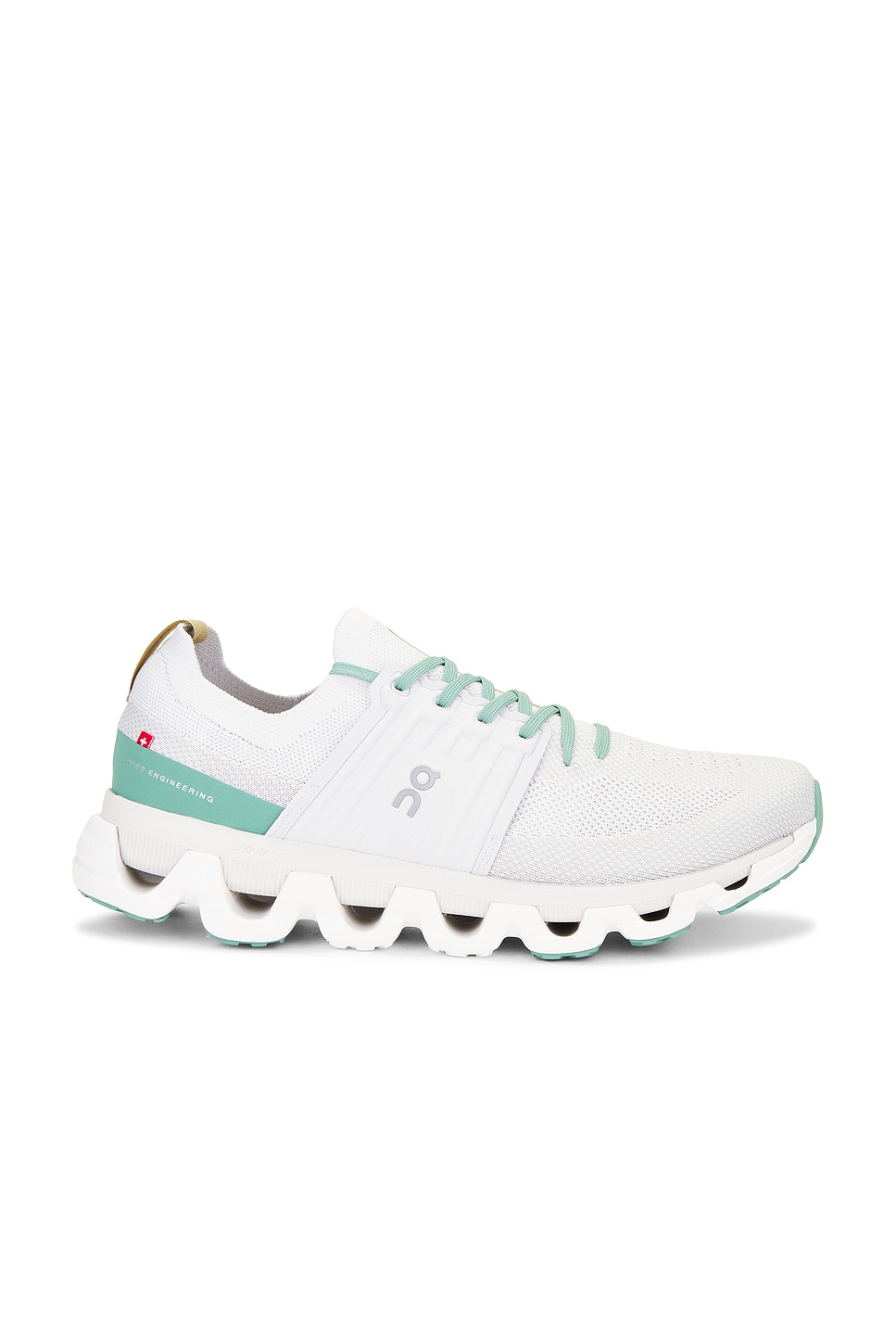 On Cloudswift 3 Sneaker in White & Green | REVOLVE