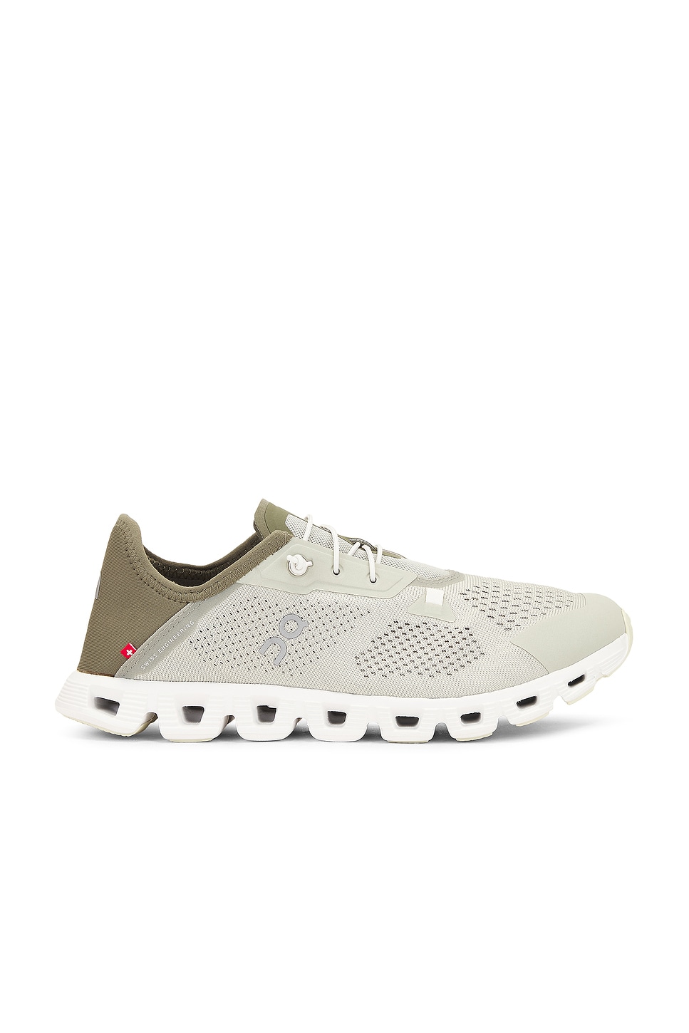 On Cloud 5 Coast Sneaker in Chalk & Olive | REVOLVE