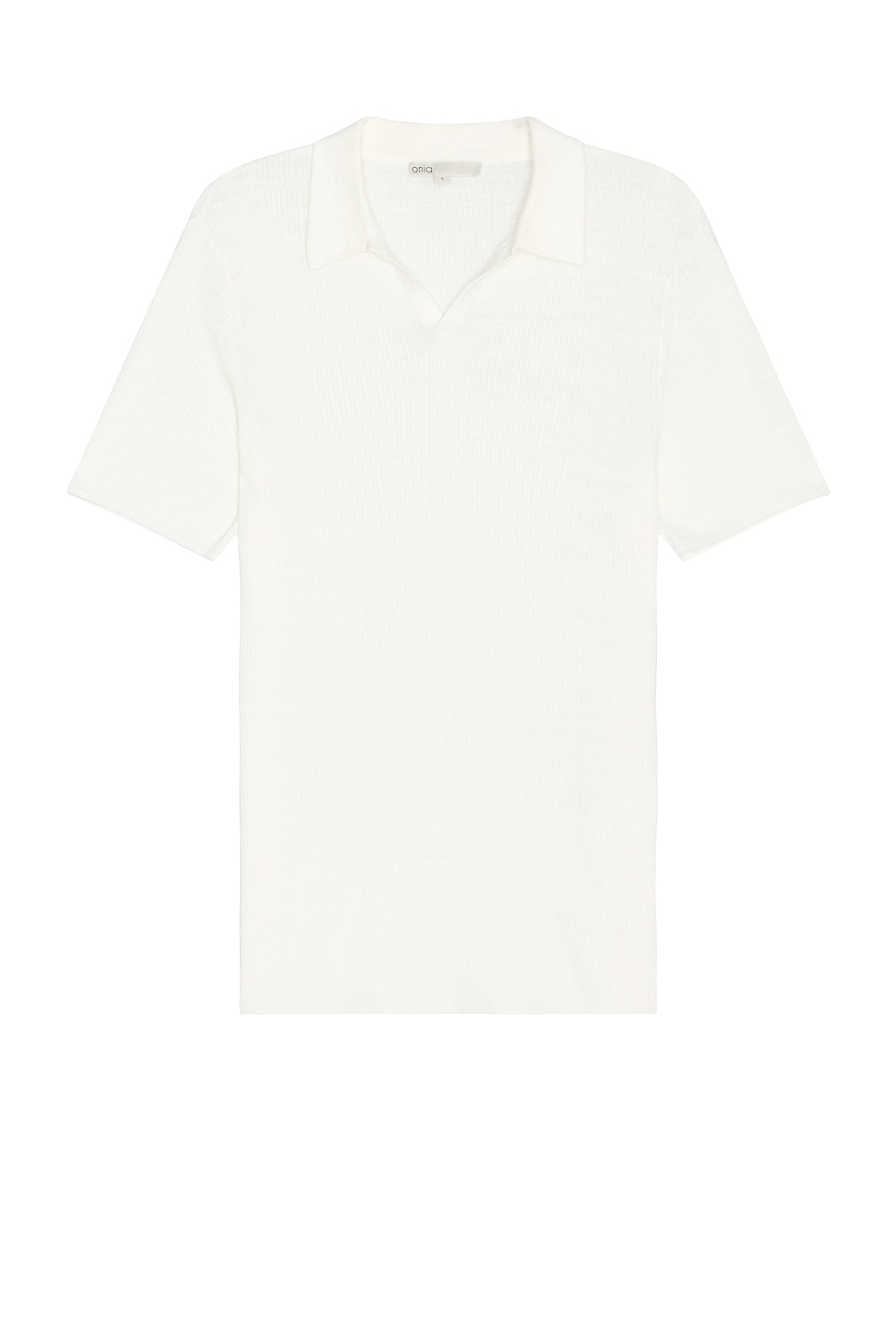 onia Johnny Collar Ribbed Polo in White | REVOLVE