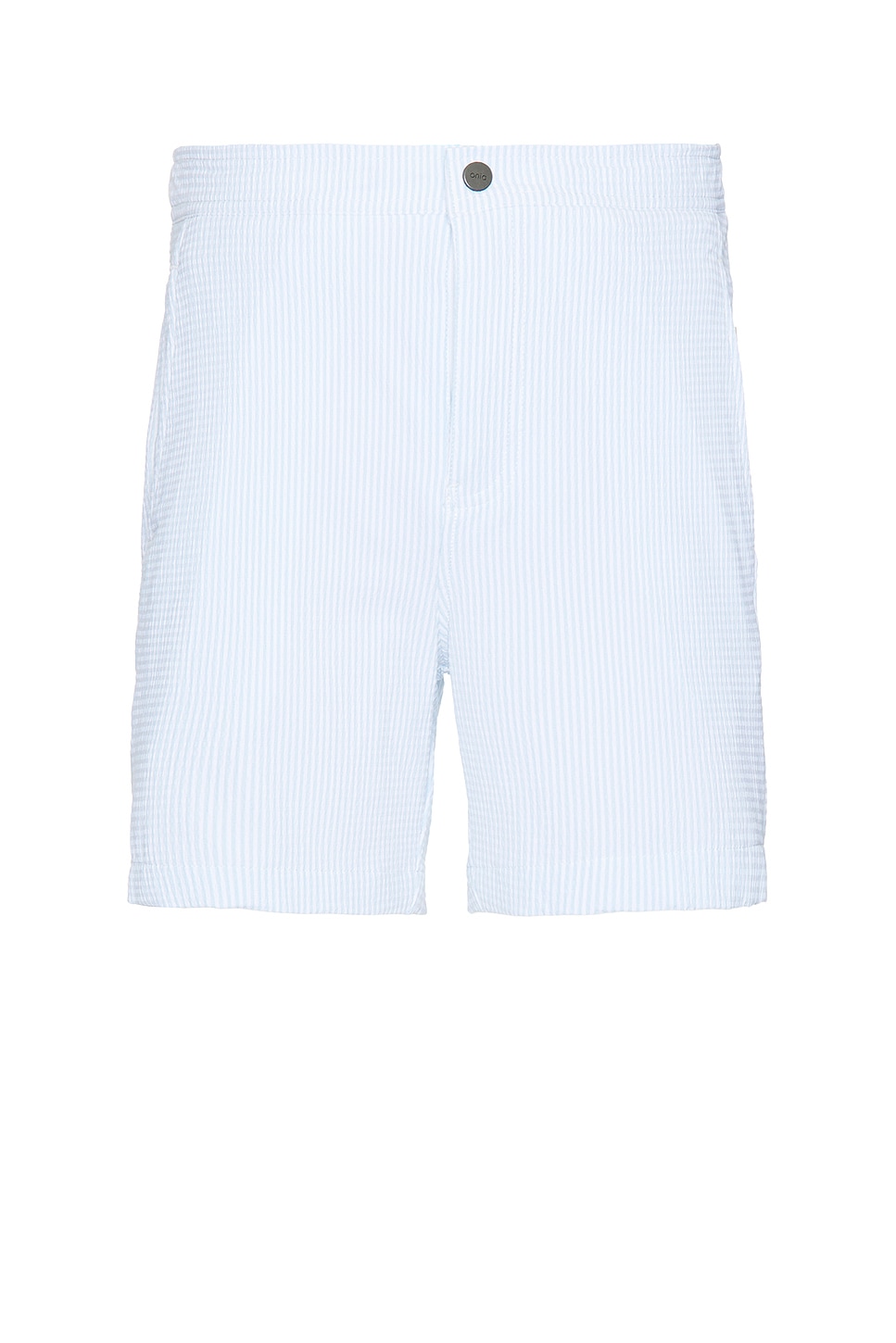 onia Calder 6" E Swim Short in PALE BLUE & WHITE | REVOLVE