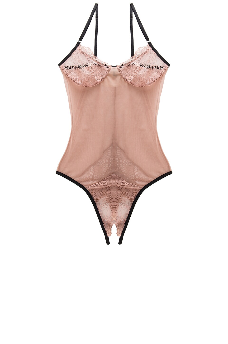 Only Hearts Whisper Sweet Nothings Bodysuit In Rosewood And Black Revolve