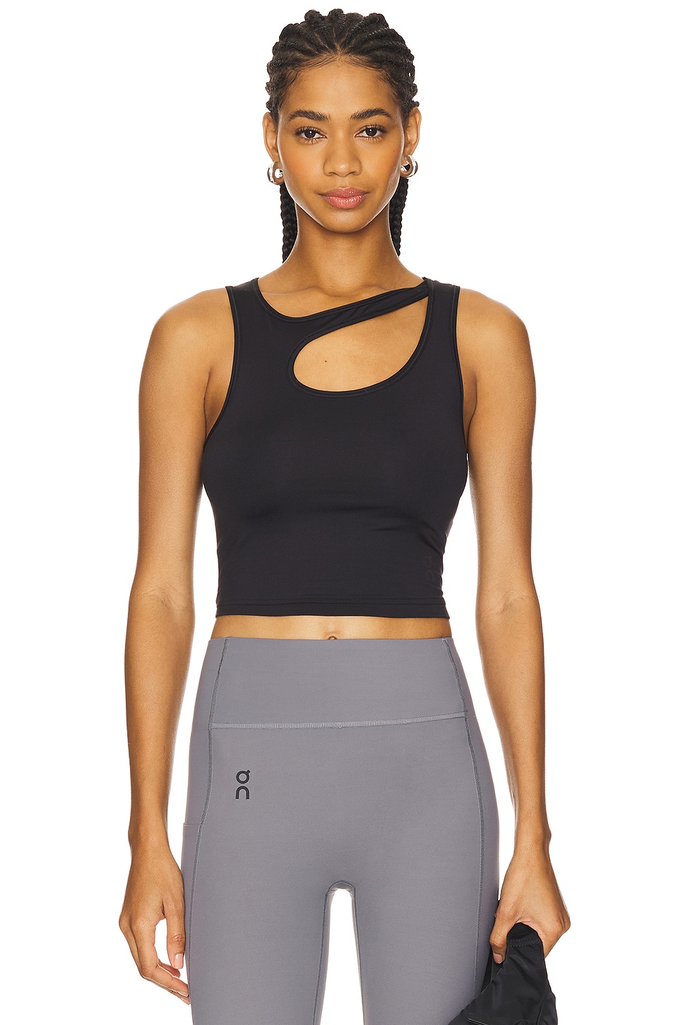 On Studio Cut-out Crop Top in Black | REVOLVE