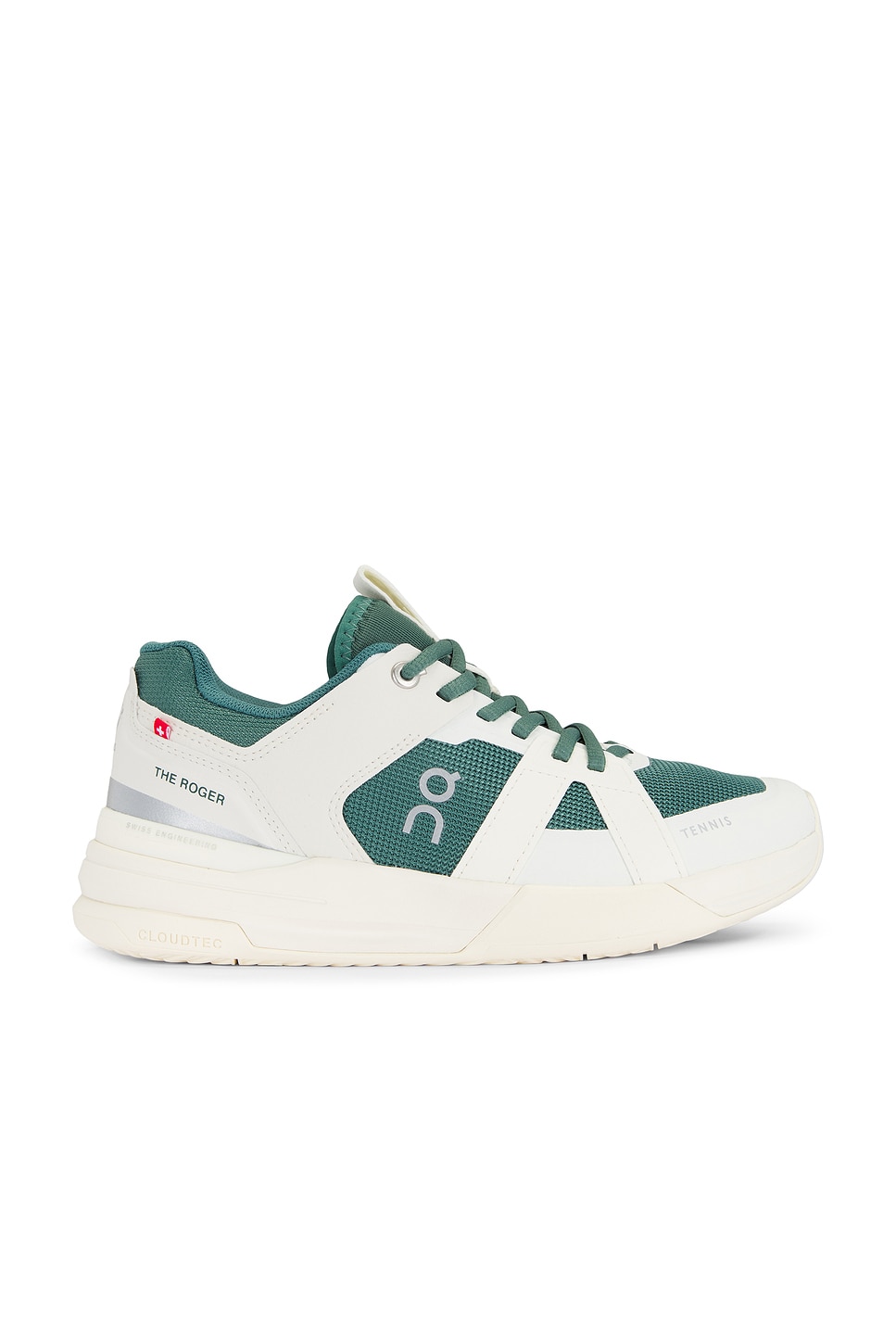 On The Roger Clubhouse Pro Oyster Sneaker in Ivory & Evergreen | REVOLVE