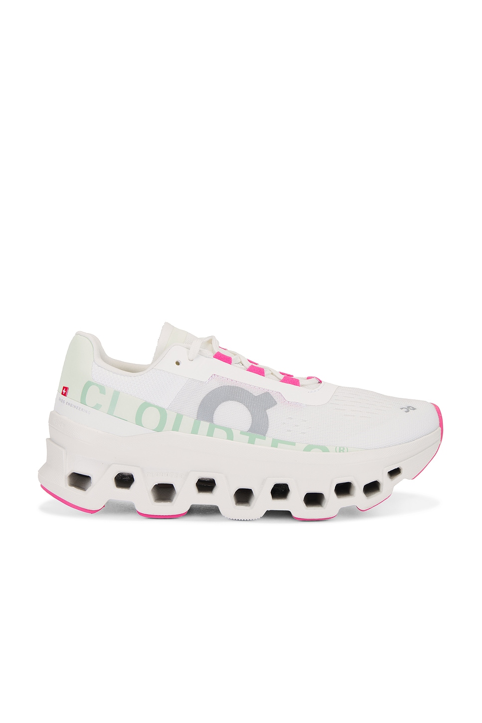 On Cloudmonster Sneaker in White & Lima | REVOLVE