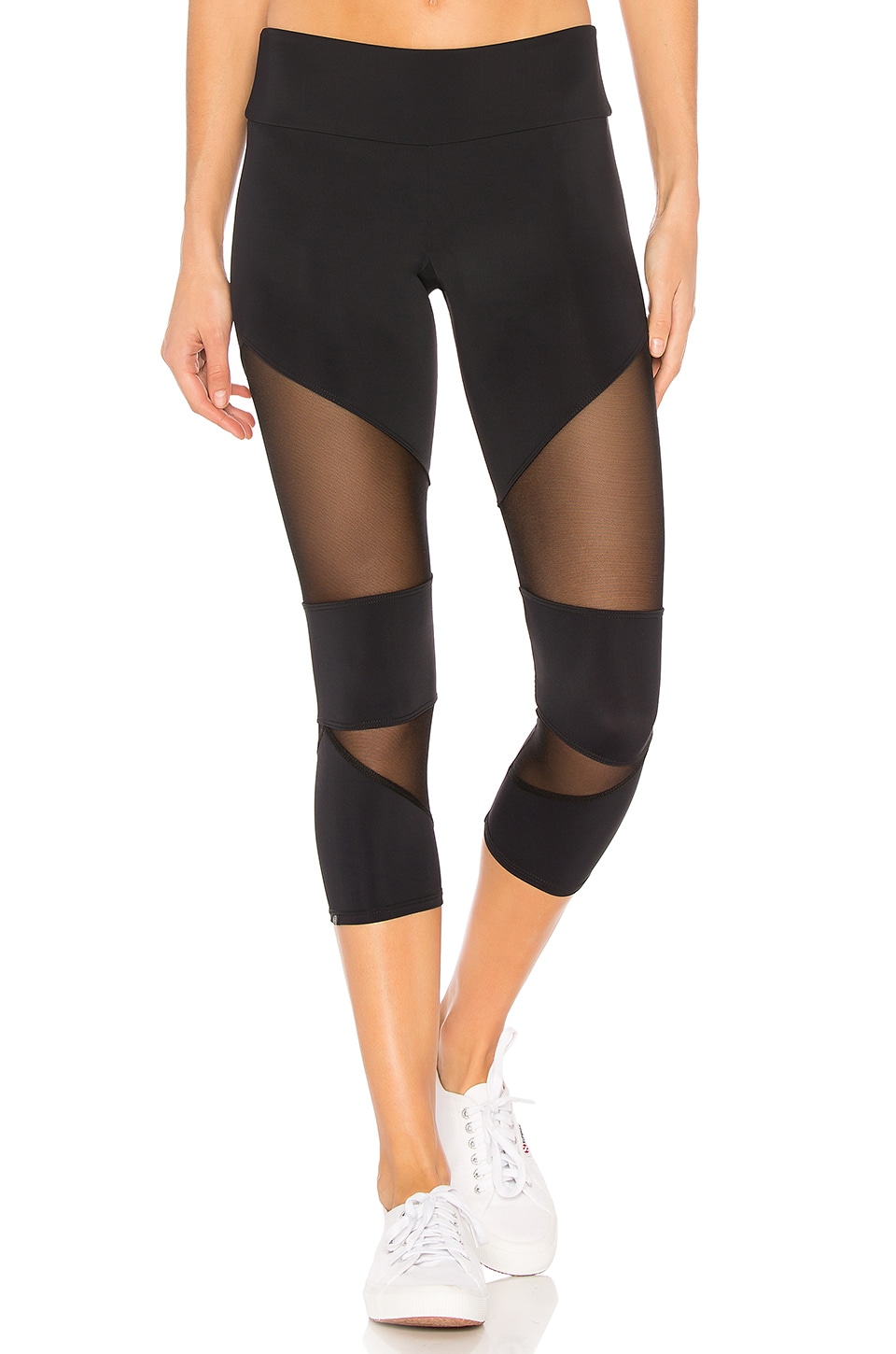 onzie Cut Out Capri in Black | REVOLVE