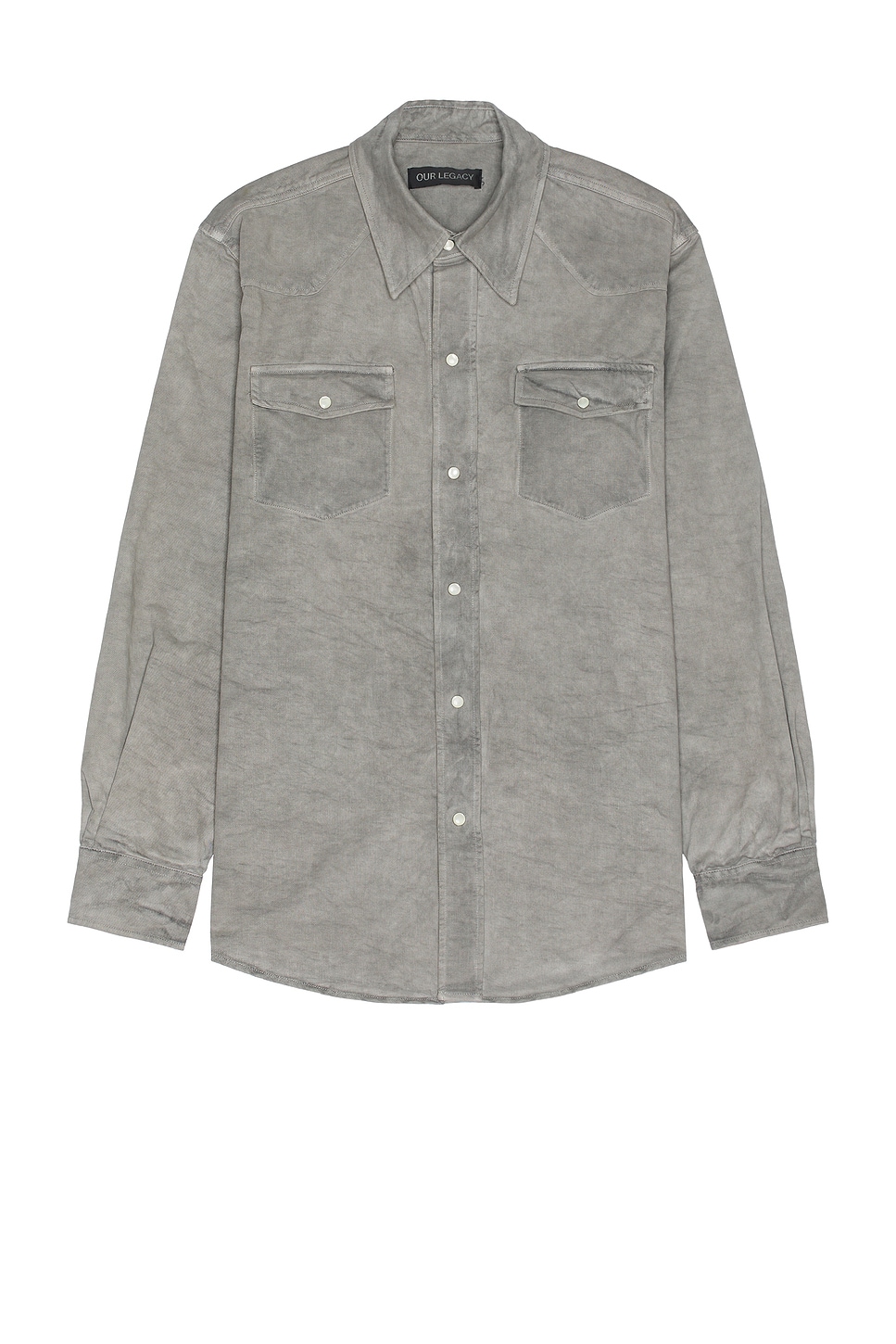 Our Legacy Frontier Shirt in Attic Carbon Wash Denim | REVOLVE