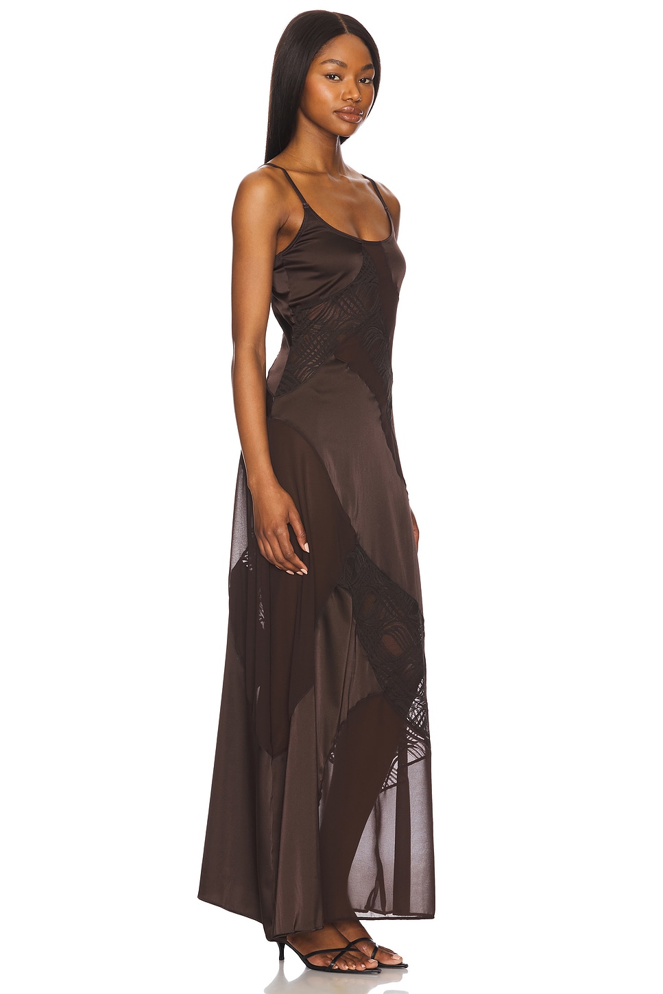 OW Collection Laney Maxi Slip Dress in Brown | REVOLVE