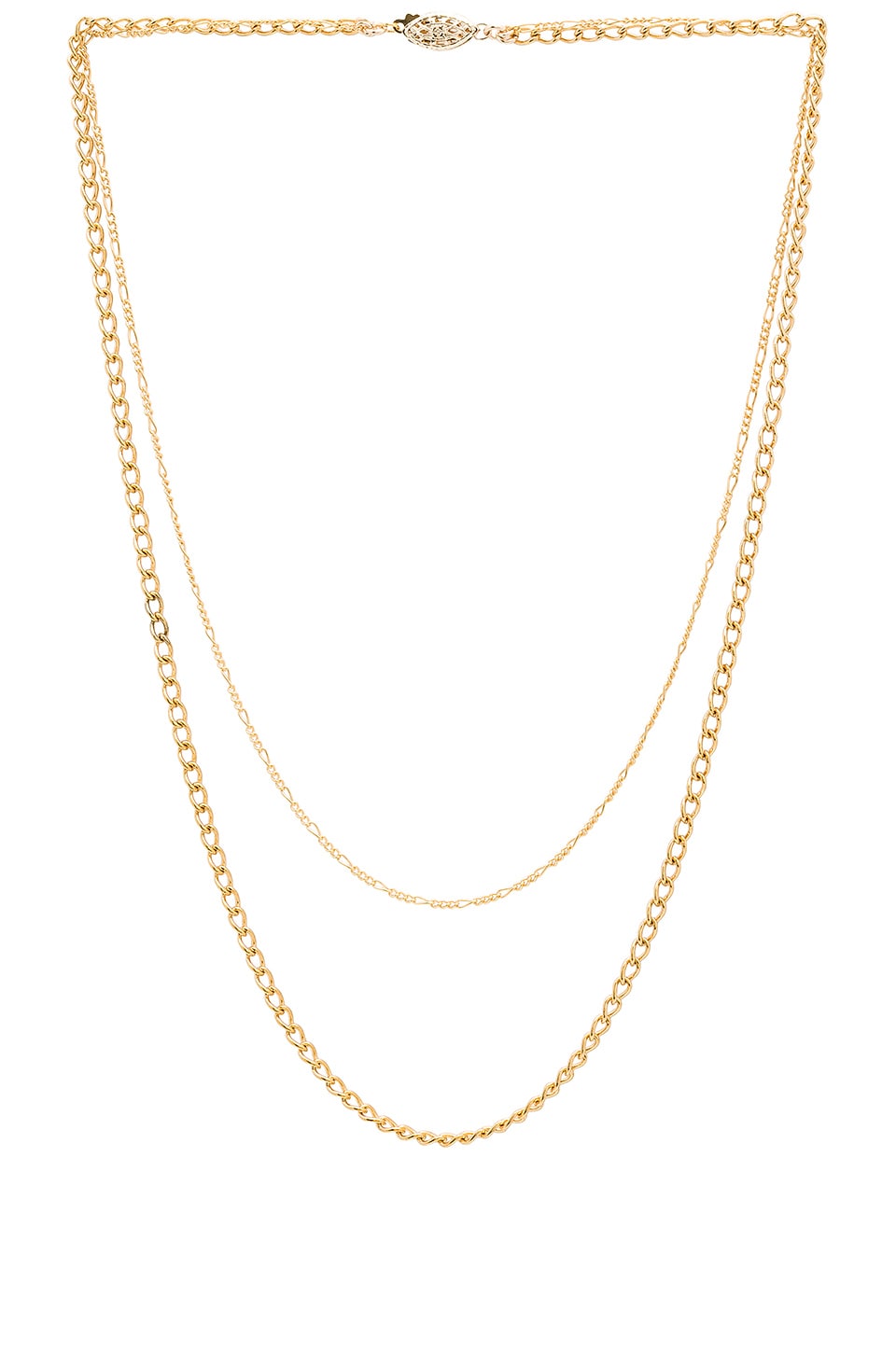 Paradigm Brooklyn Double Chain Necklace in Gold | REVOLVE