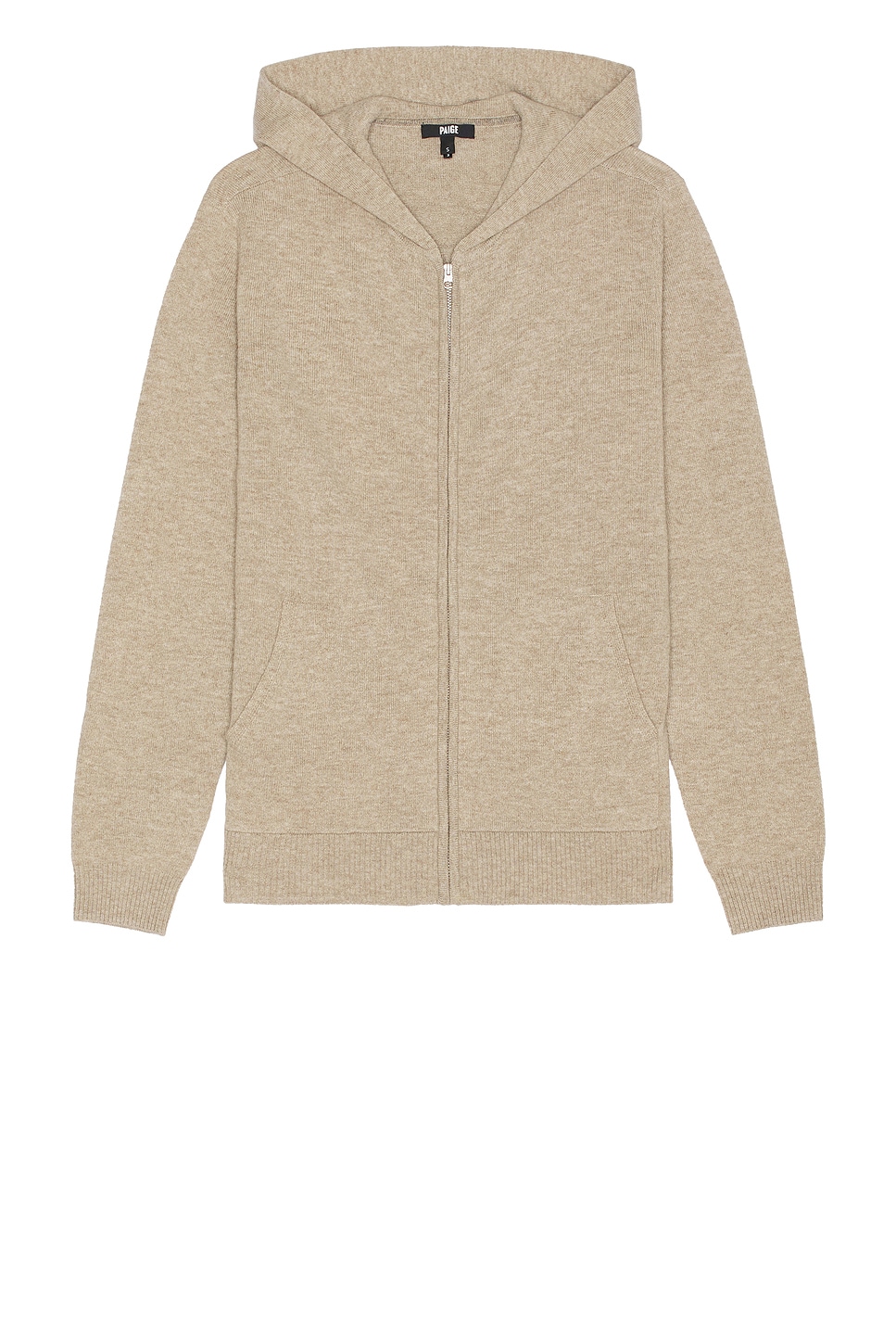 PAIGE Swanson Full Zip Sweater in Rice Flower | REVOLVE