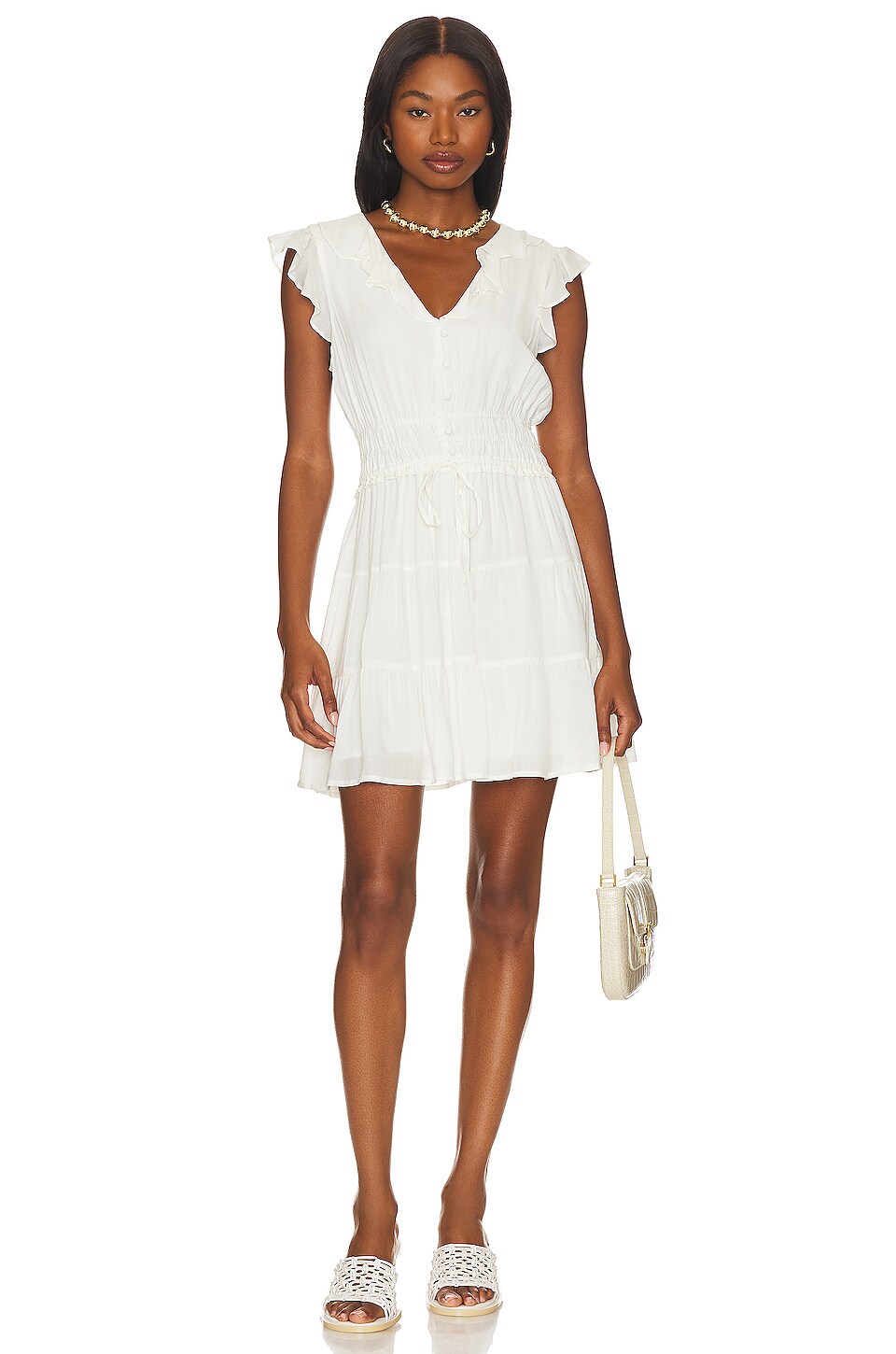 PAIGE Paradis Mini Dress in White | REVOLVE