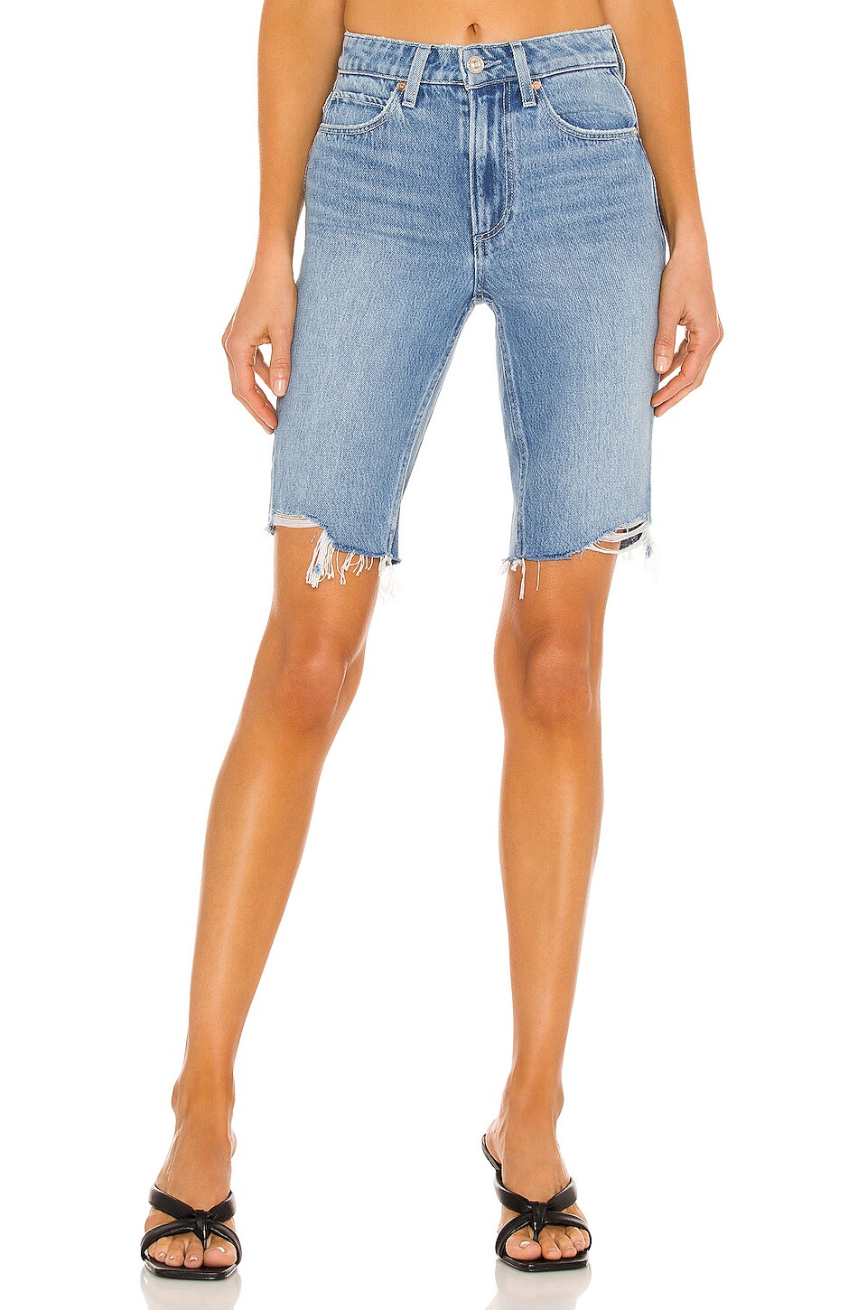 PAIGE Robbie High Rise Short in Rossi Distressed | REVOLVE