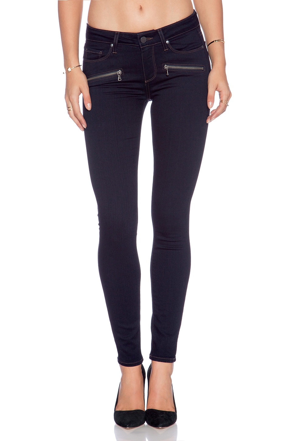 PAIGE Indio Zip Ultra Skinny in Rockwell No Whiskers | REVOLVE