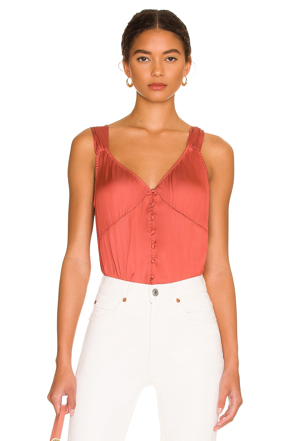 PAIGE Kessley Bodysuit in Muted Clay | REVOLVE