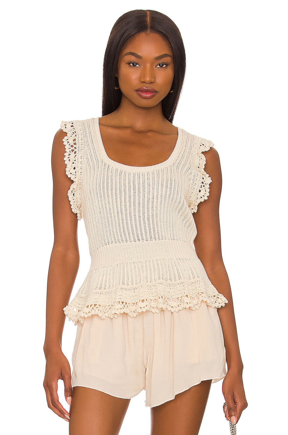 PAIGE Ammeline Top in Ecru | REVOLVE