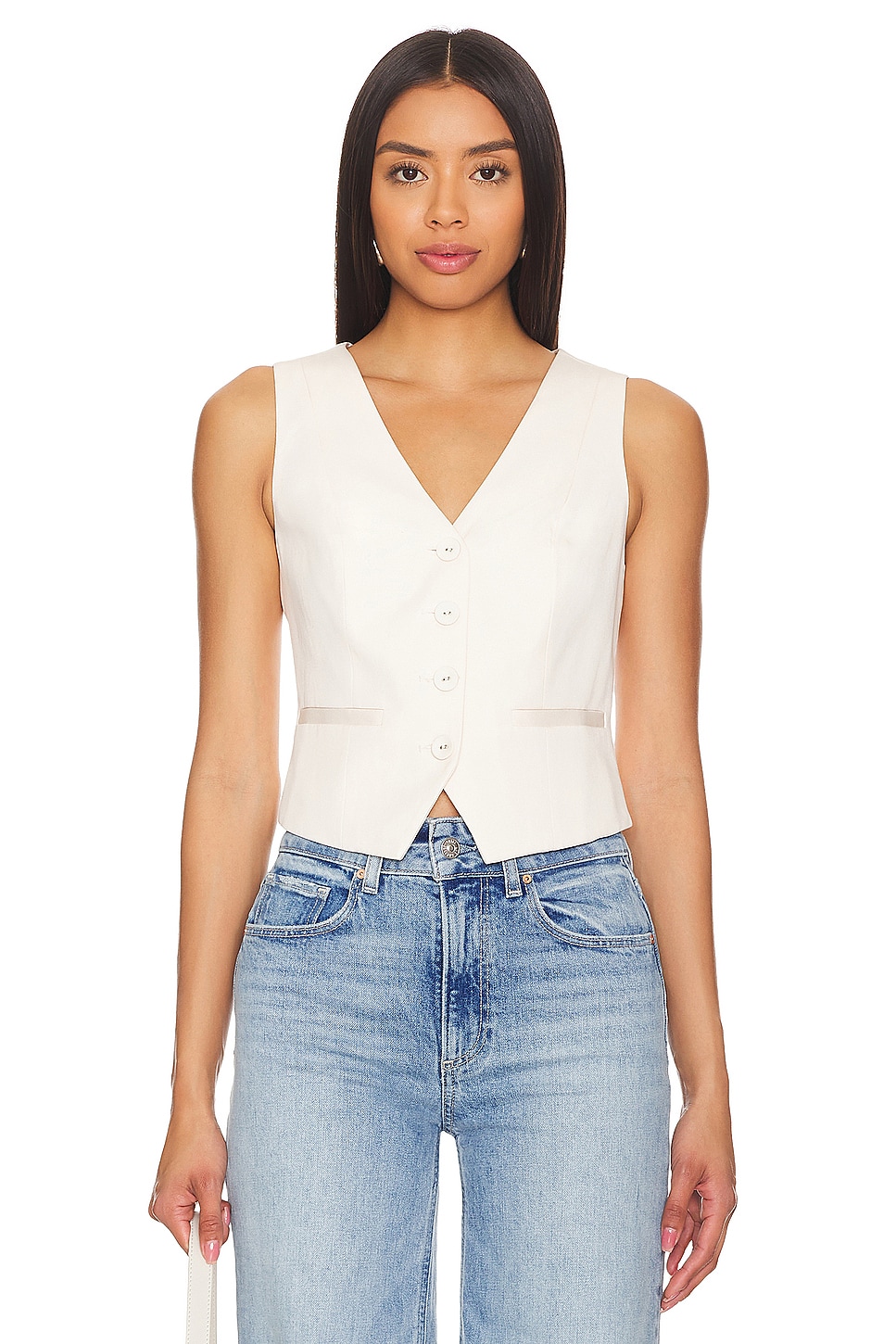 PAIGE Iris Vest in Cream | REVOLVE