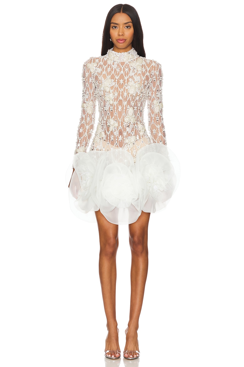 PatBO Hand Beaded Mini Dress in White | REVOLVE