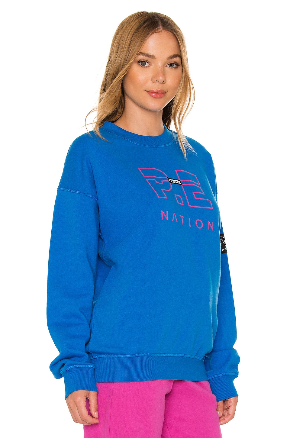 P.E Nation Heads Up Sweatshirt in Blue Bright | REVOLVE