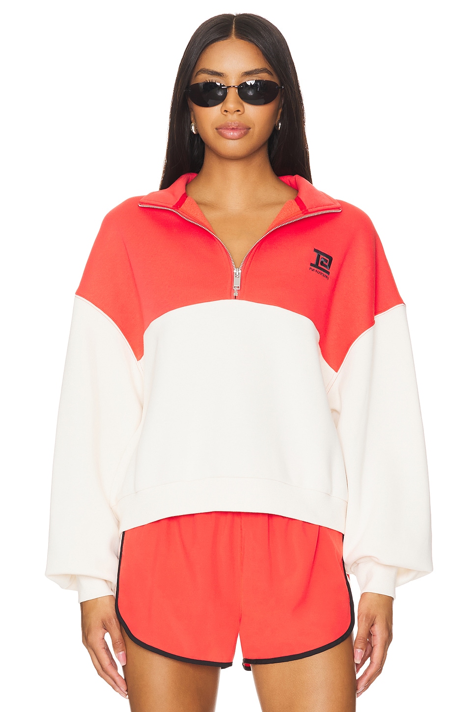 P.E Nation Centre Field Sweatshirt in Whisper White | REVOLVE