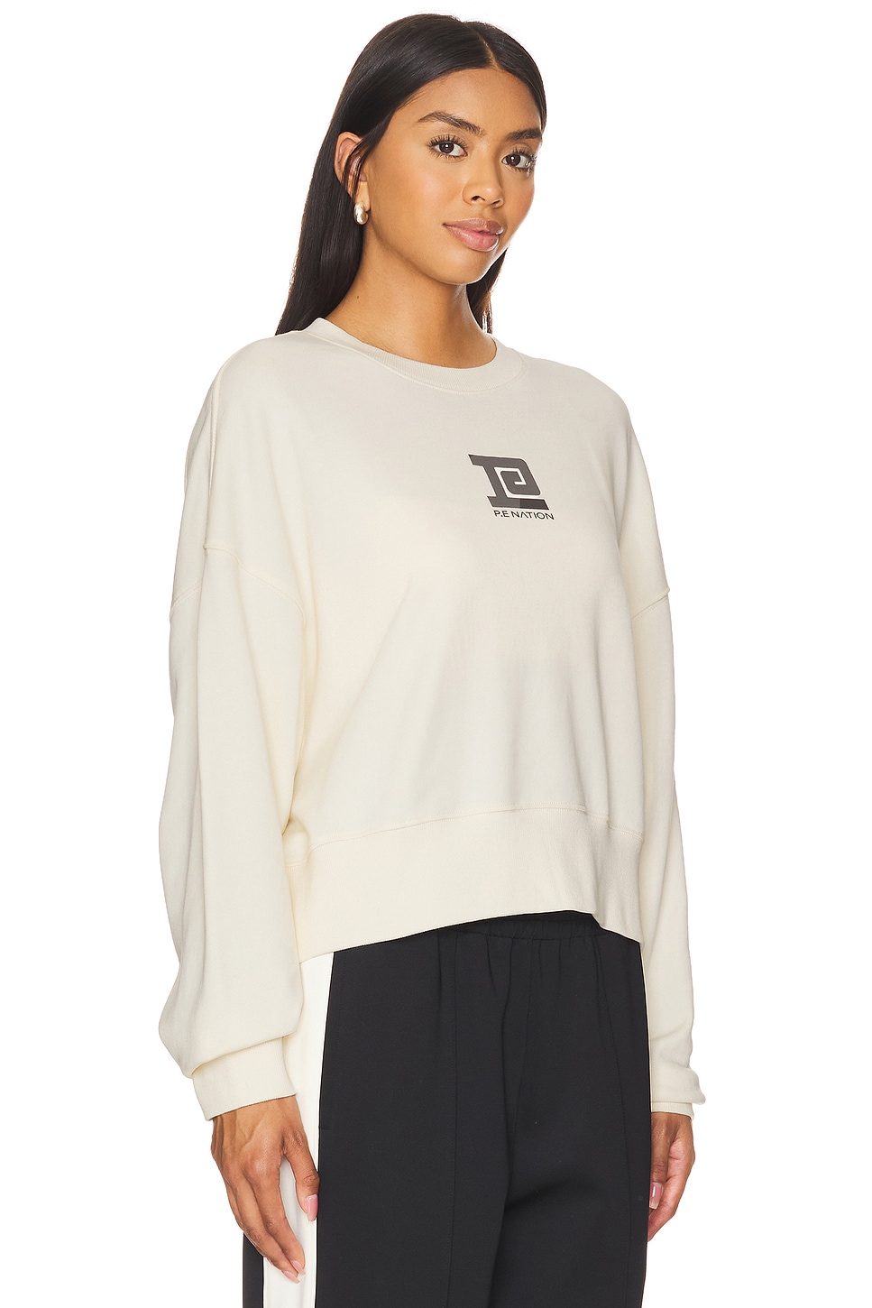 P.E Nation Medely Sweatshirt in Whisper White | REVOLVE