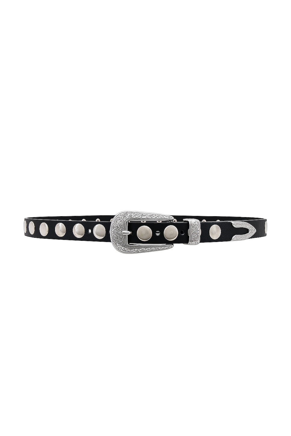 petit moments Phoenix Belt With Disc Studs in Black & Polished Silver ...