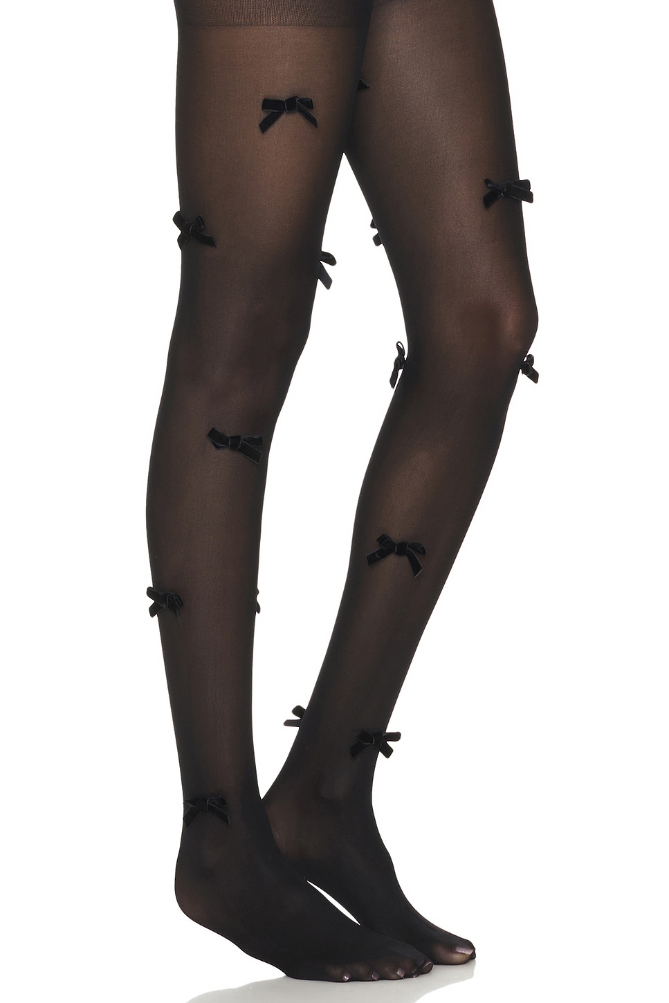 petit moments Bow Tights in Black | REVOLVE