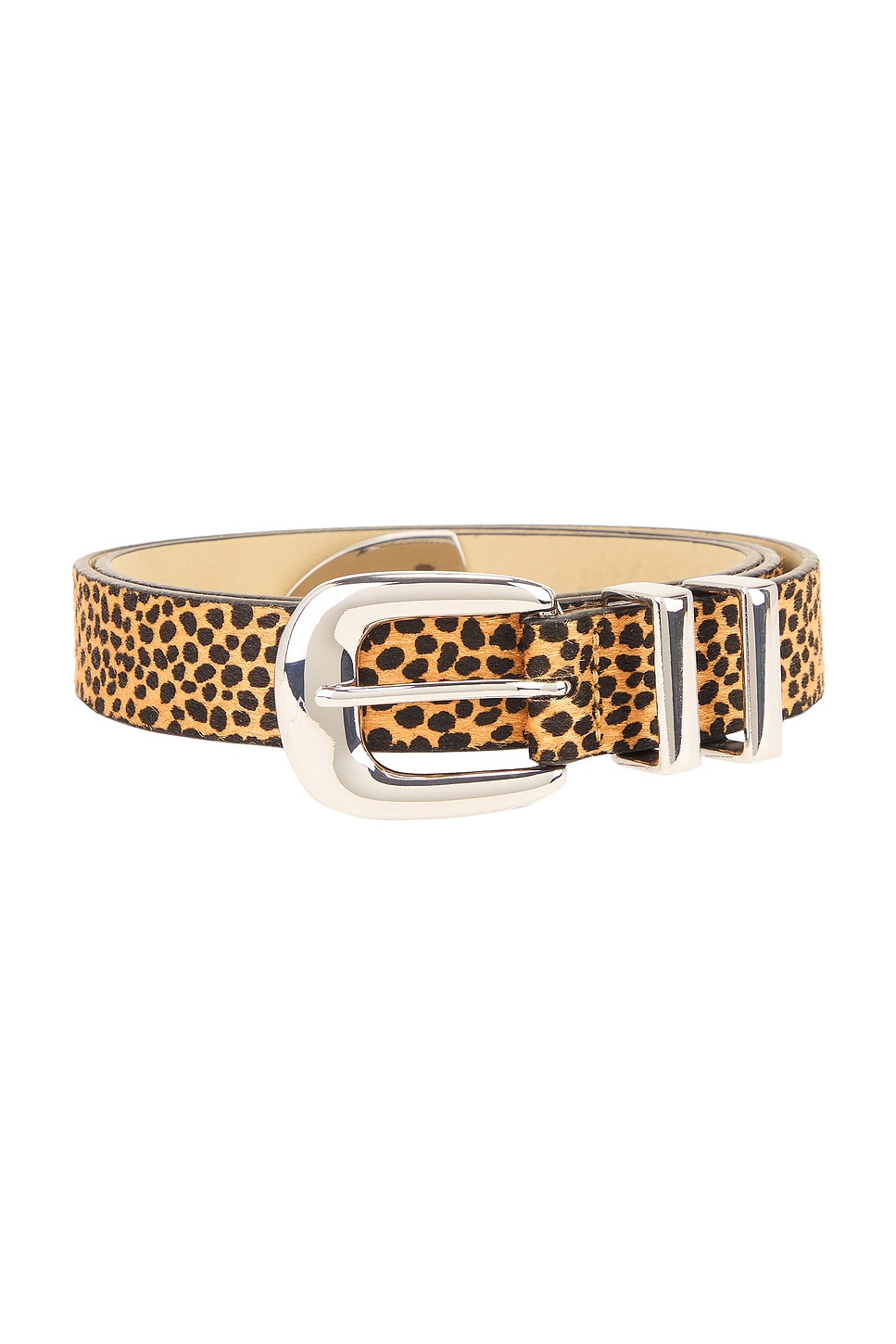 petit moments Atlas Faux Fur Belt in Leopard & Silver | REVOLVE