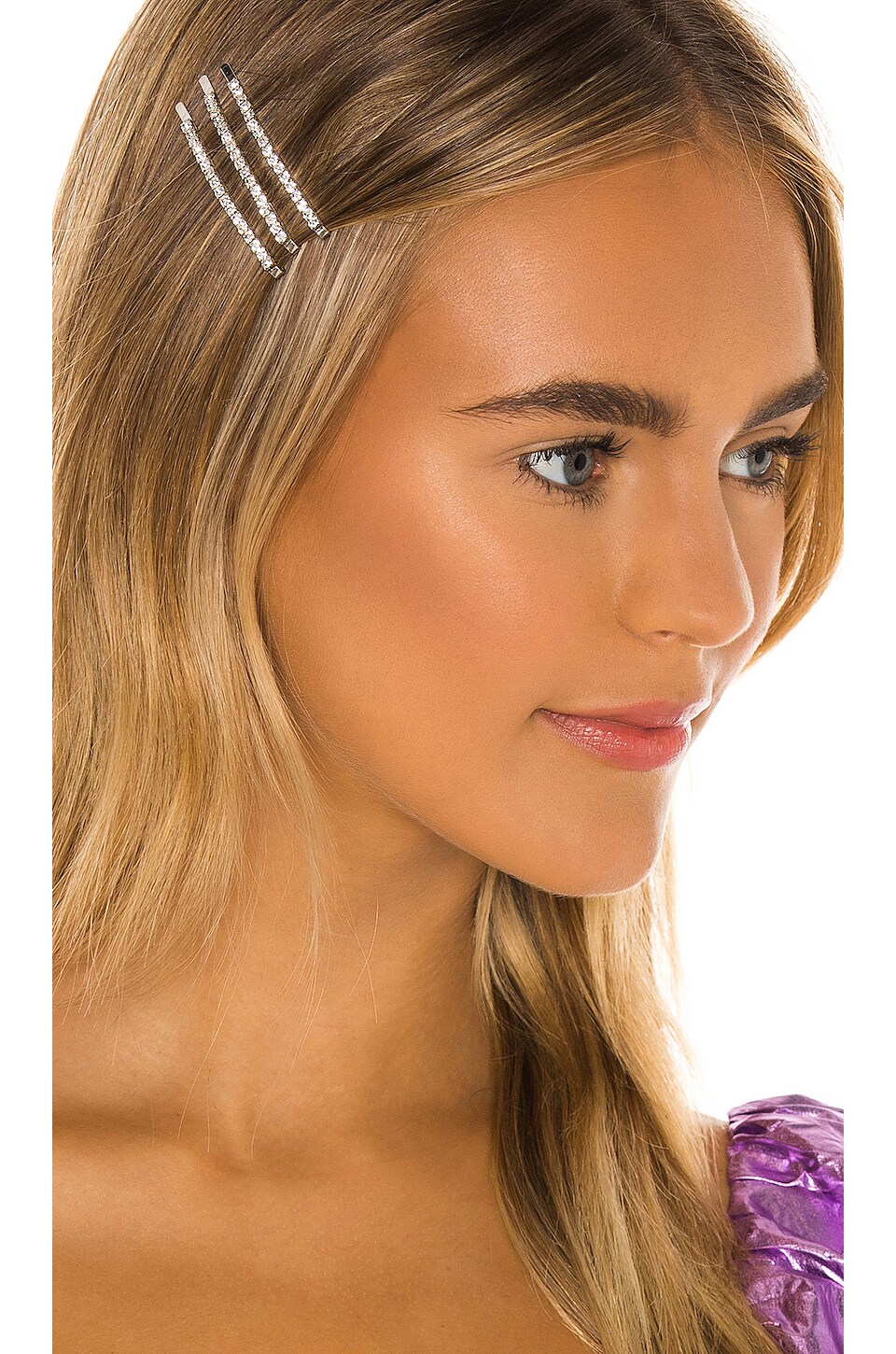 petit moments Bree Barrette Set in Silver | REVOLVE