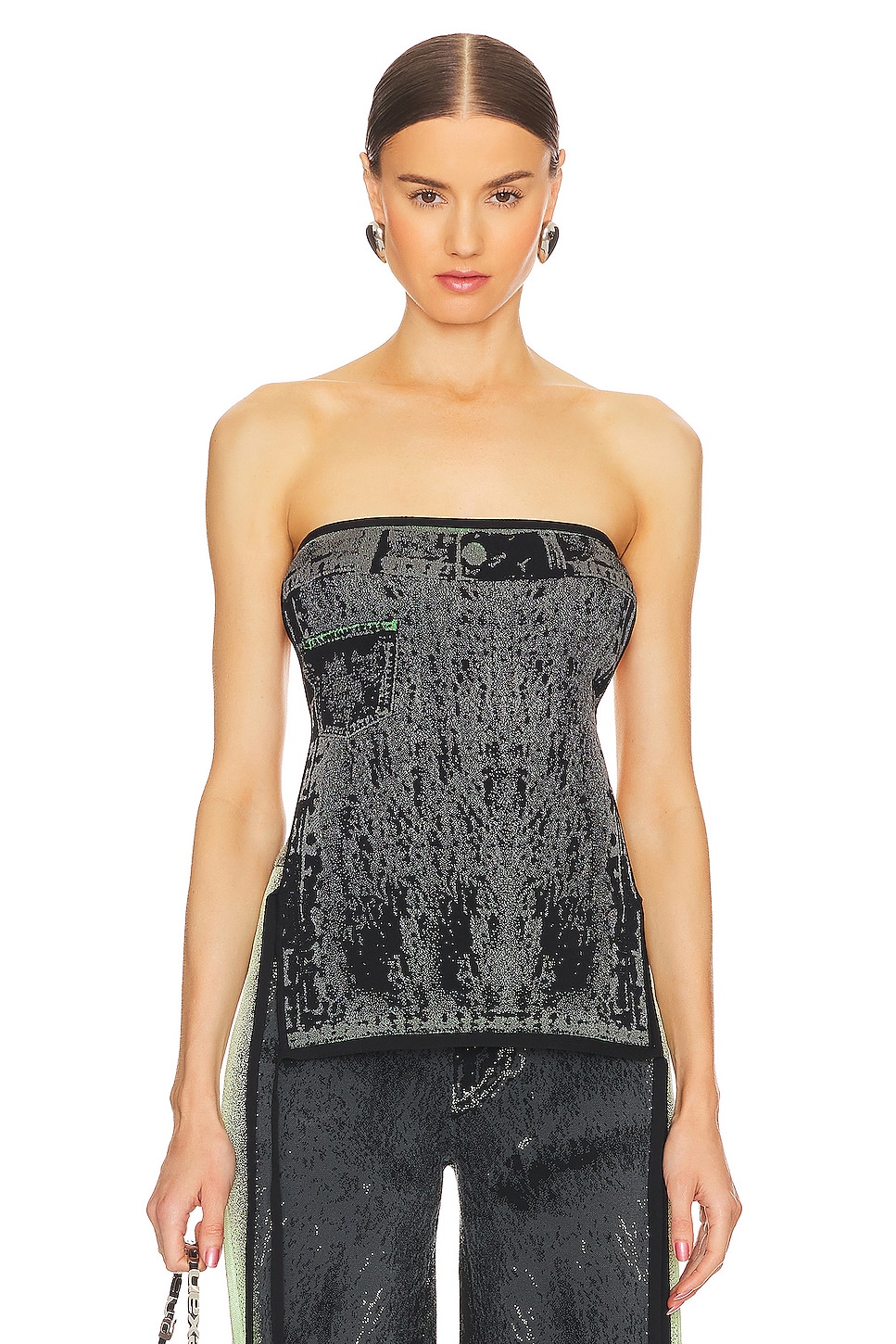 PH5 Phula Denim Print Tank Top in Black Pink | REVOLVE