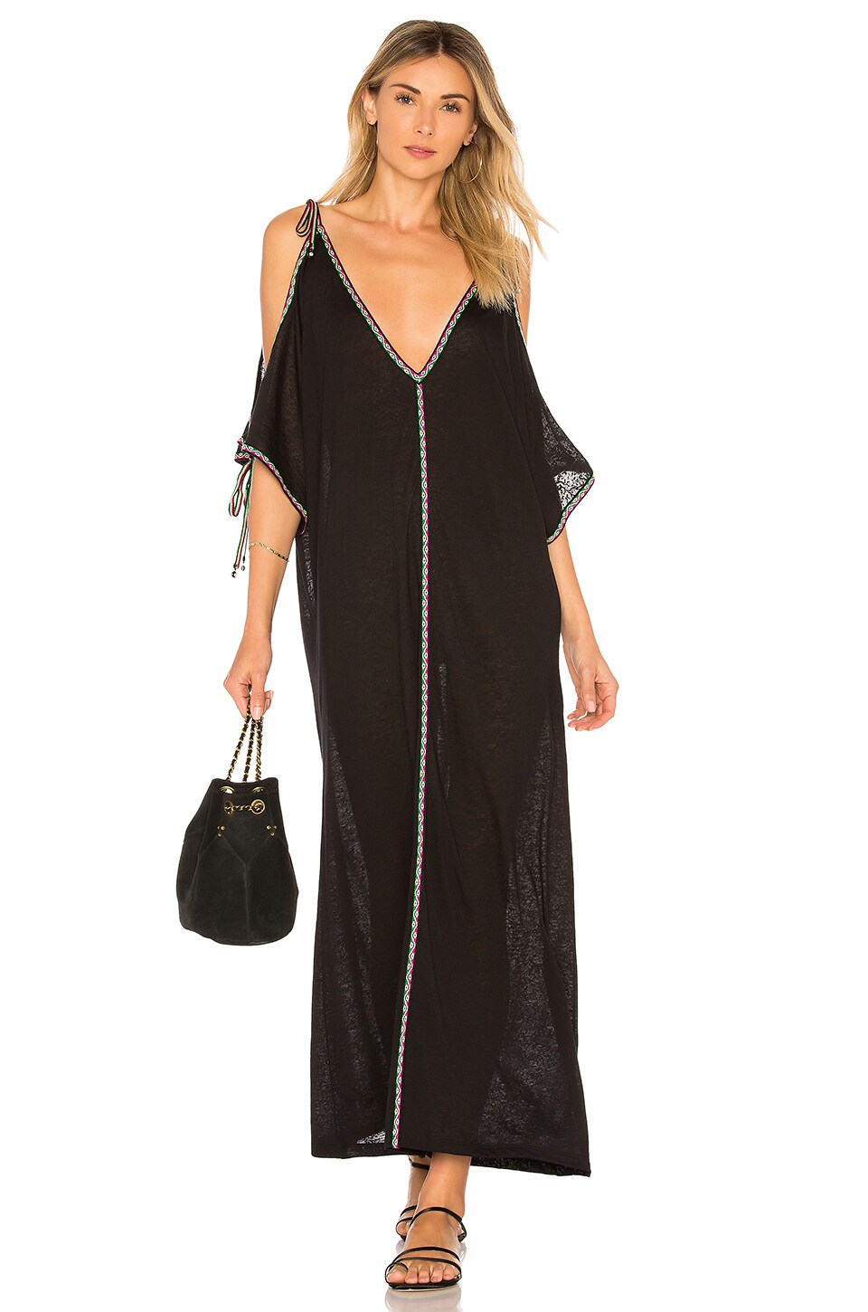 Pitusa Inca Ottoman Dress in Black | REVOLVE