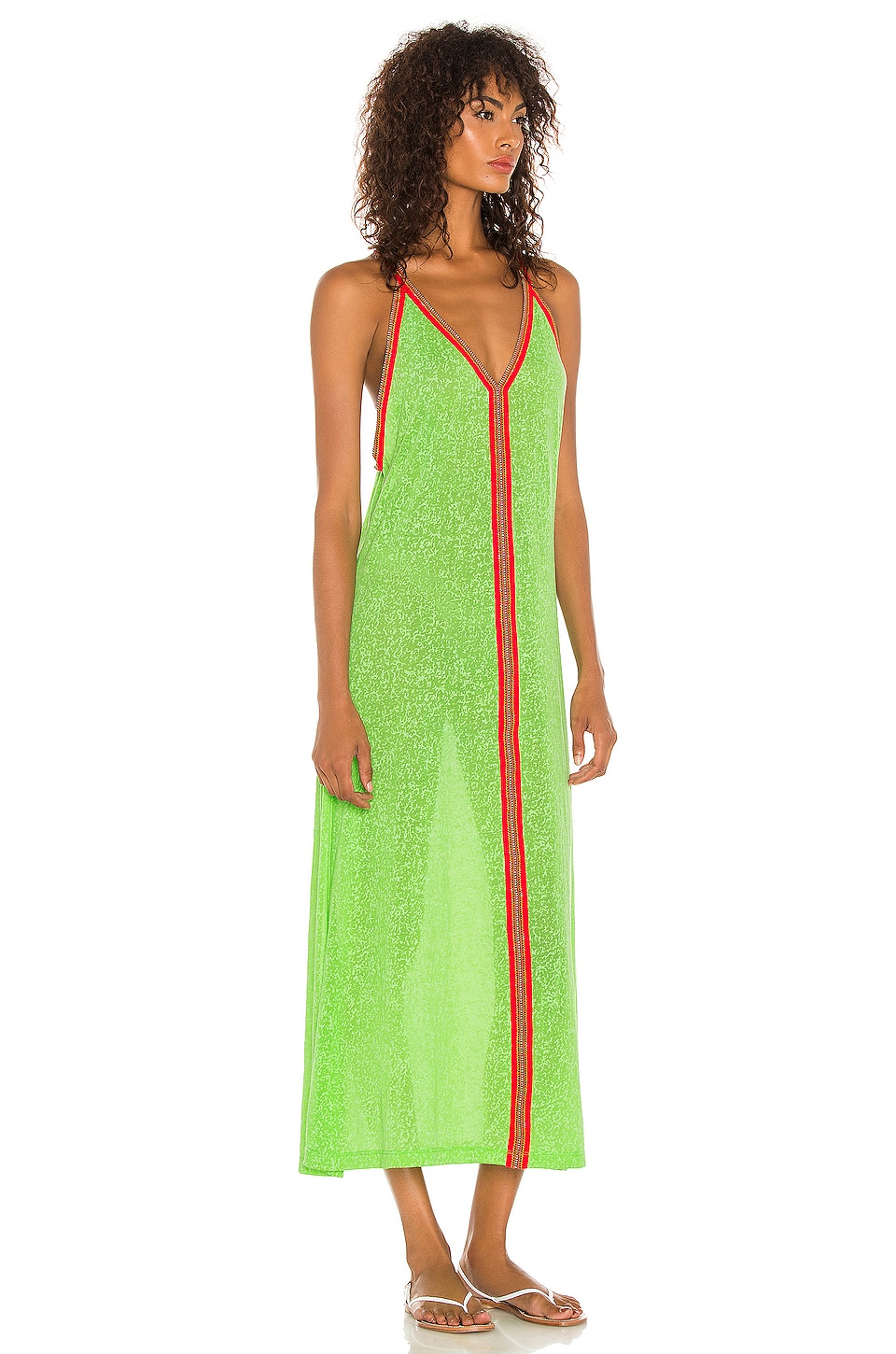 Pitusa Inca Cheetah Sundress in Lime | REVOLVE