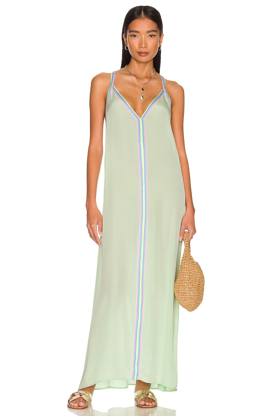 Pitusa Silky Sundress in Pistachio | REVOLVE