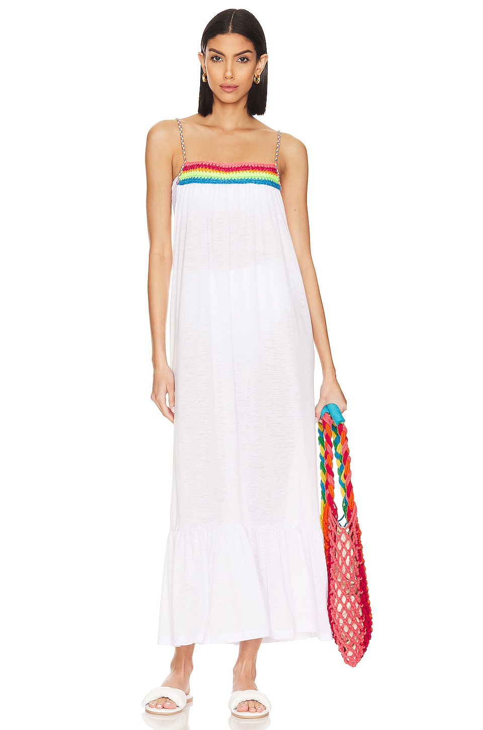 Pitusa Braided Dress in White | REVOLVE