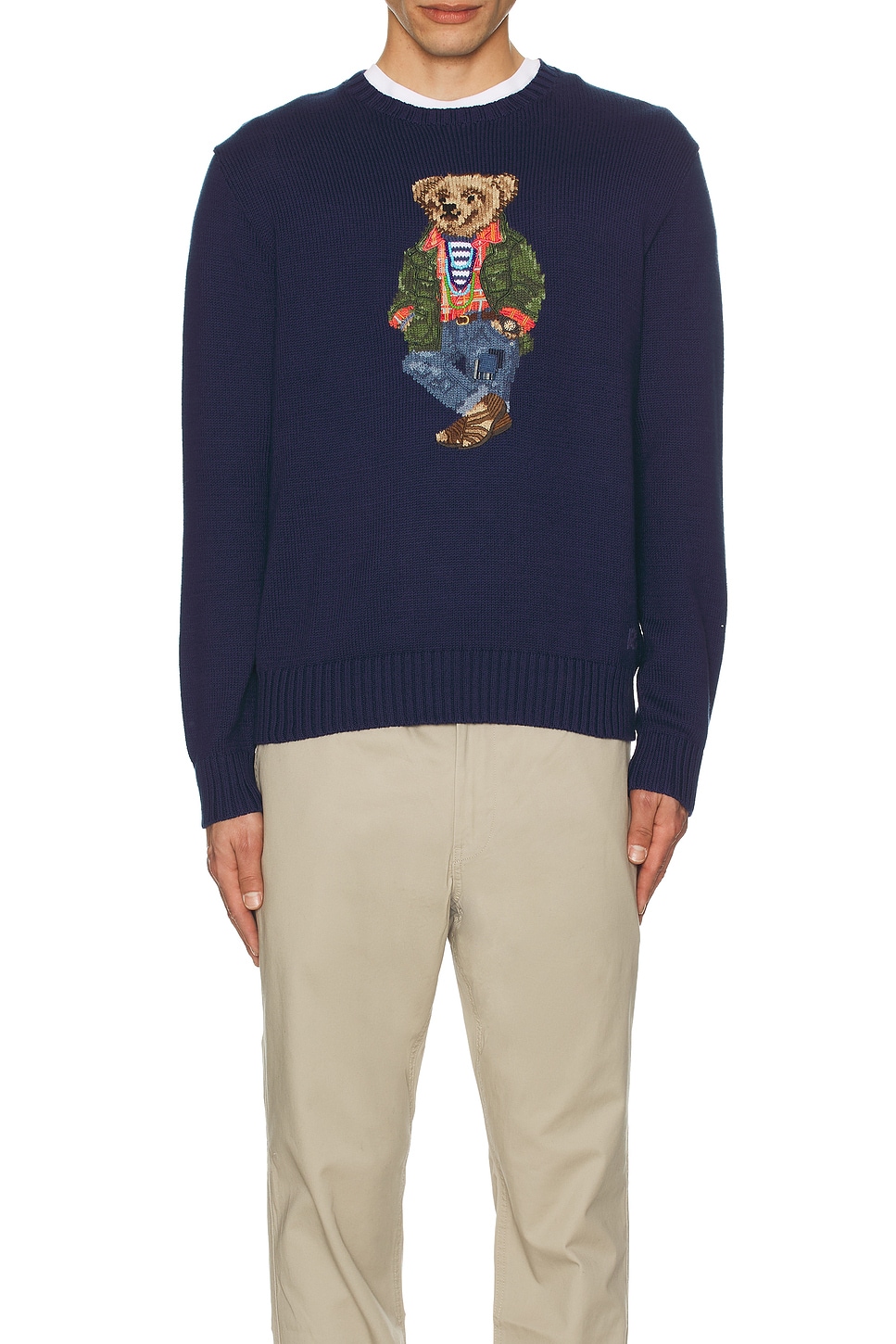 Polo Ralph Lauren Bear Crewneck Sweater in CR24 Freshwater Tahiti Bear ...