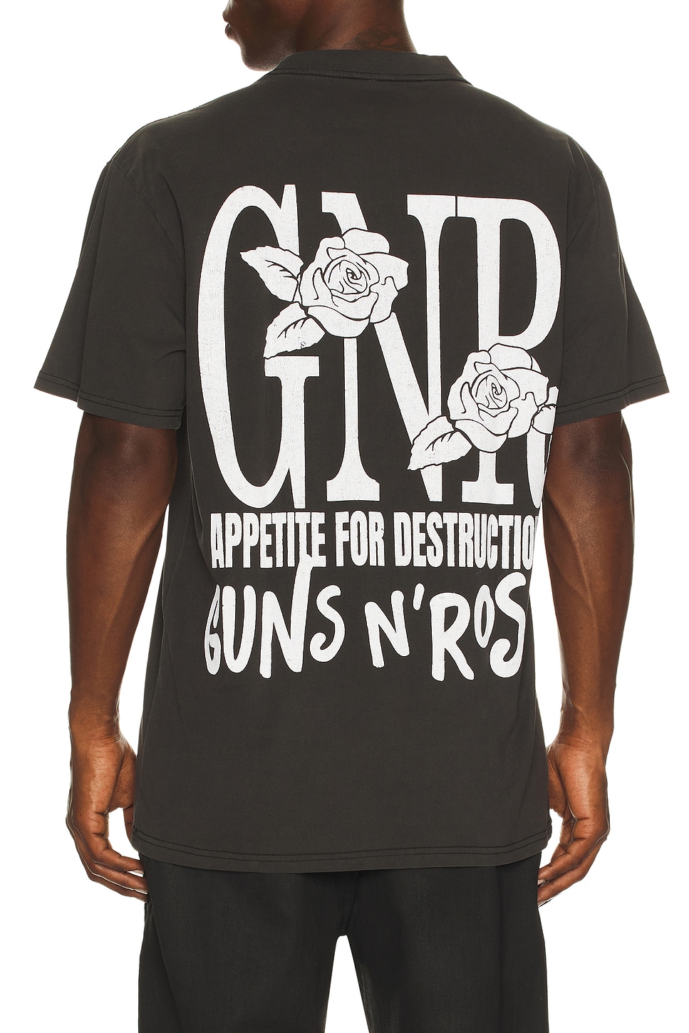 Philcos Guns N' Roses Roses Tee in Black Pigment | REVOLVE