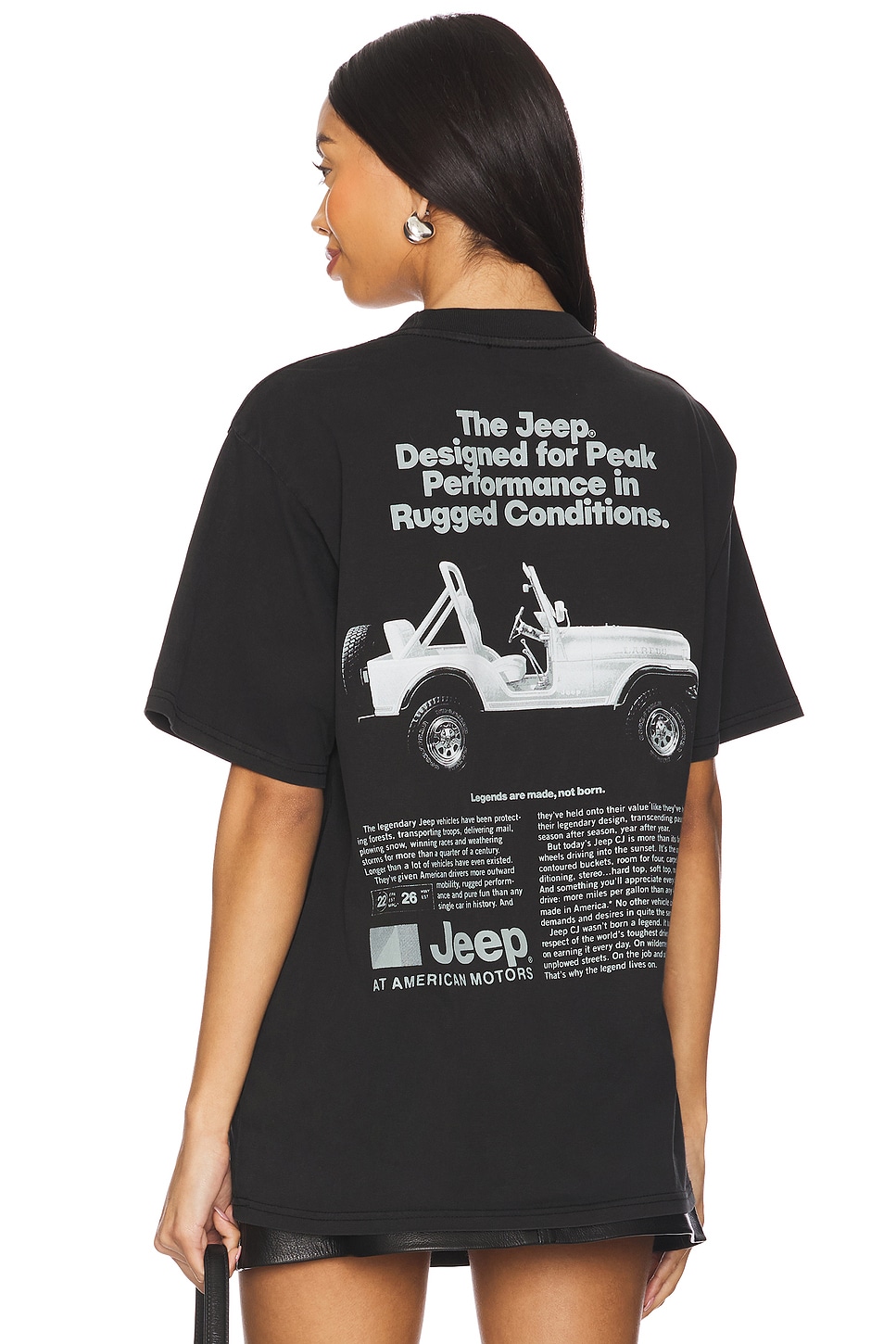 Philcos Jeep Legends Are Made, Not Born Boxy Tee in Black Pigment | REVOLVE