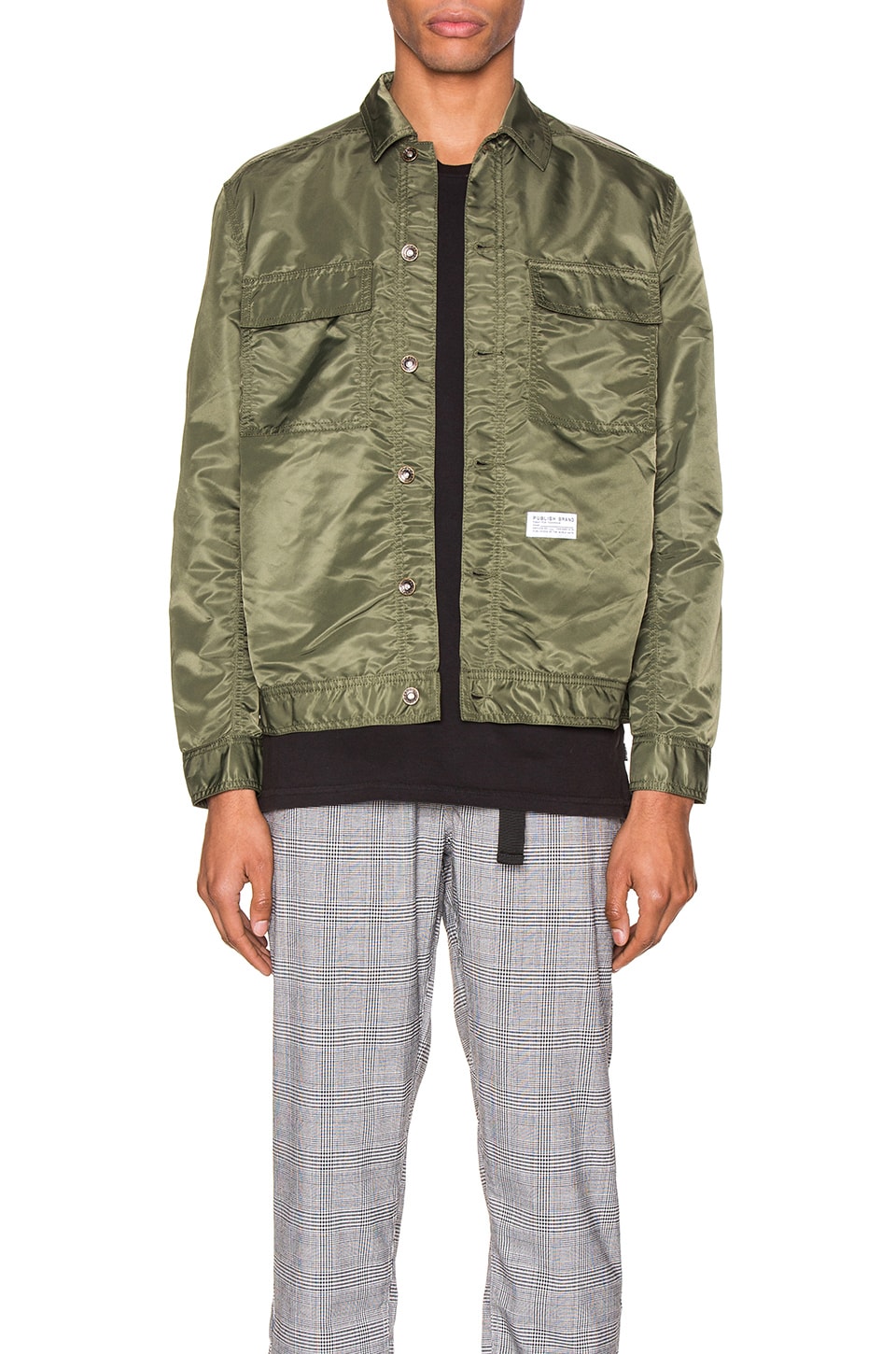 Publish Glaze Jacket in Stone in Green | REVOLVE