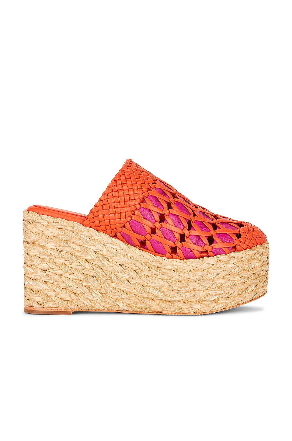 Paloma Barcelo Naia Platform Clog in Pink & Grenadine | REVOLVE