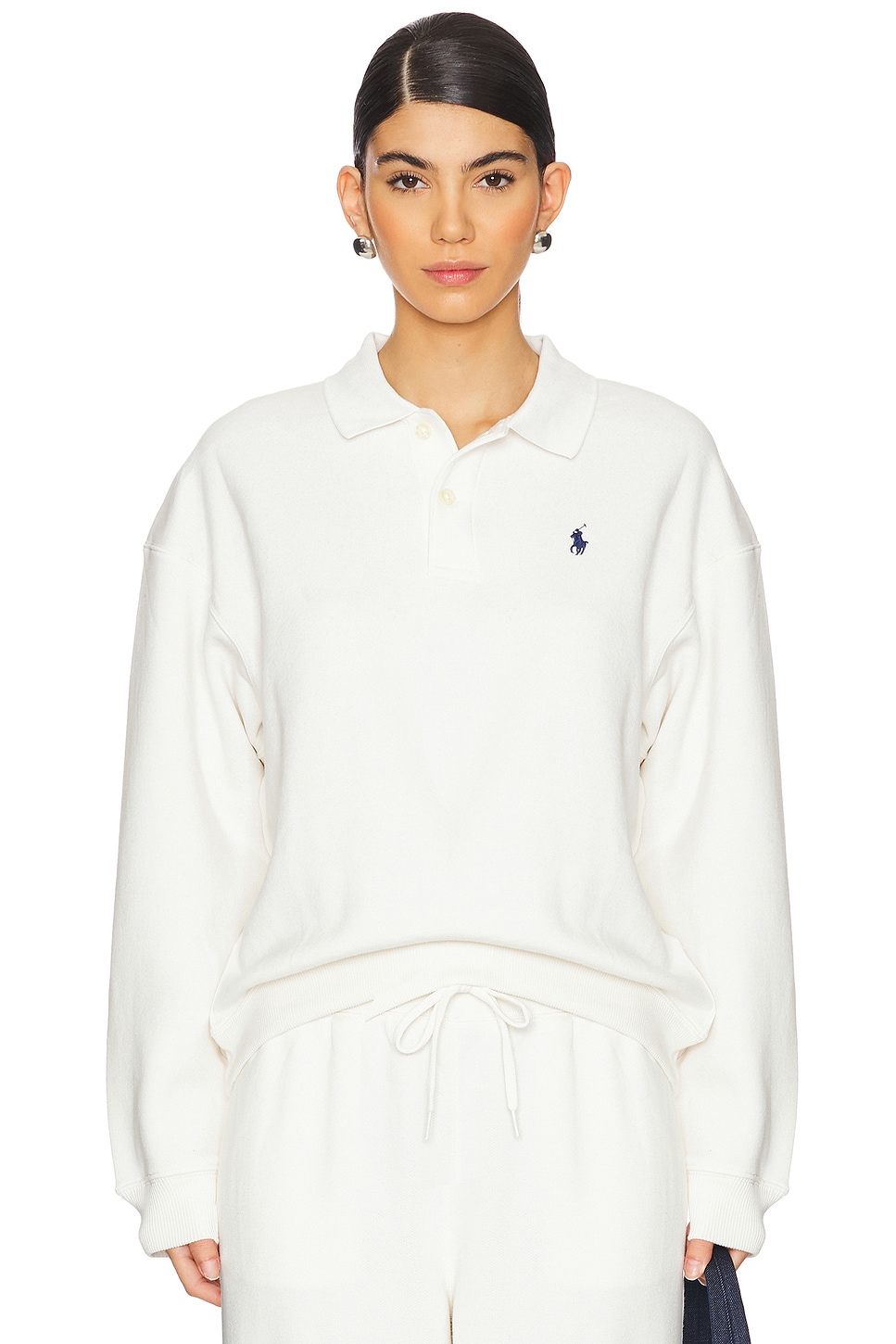 Polo Ralph Lauren Polo-collar Fleece Pullover in Nevis | REVOLVE