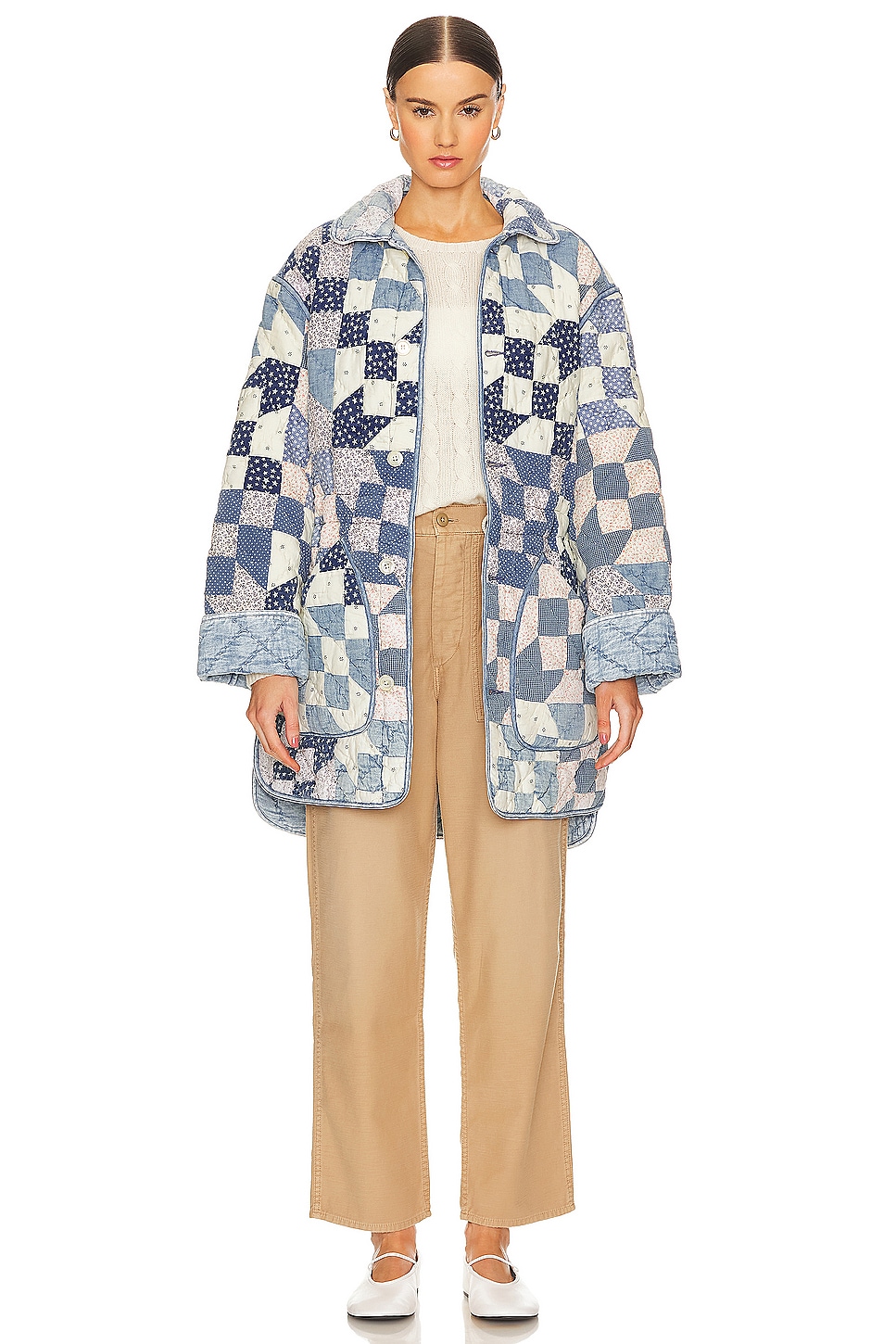 Polo Ralph Lauren Patchwork Coat in Patchwork Chambray | REVOLVE