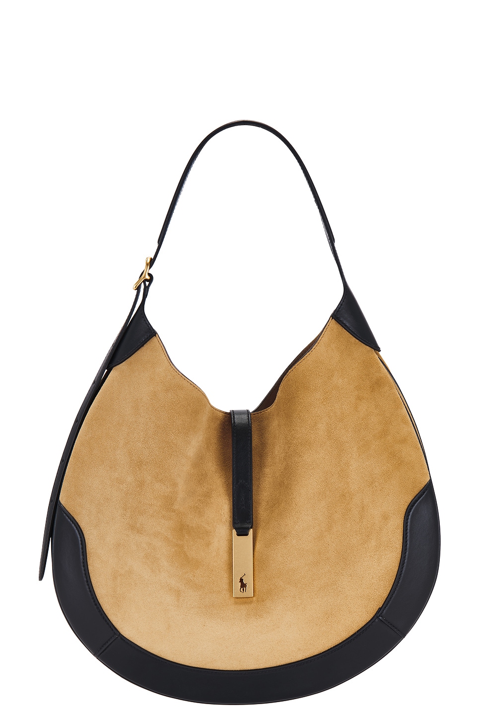 Polo Ralph Lauren Medium Shoulder Bag in Light Tan & Black | REVOLVE