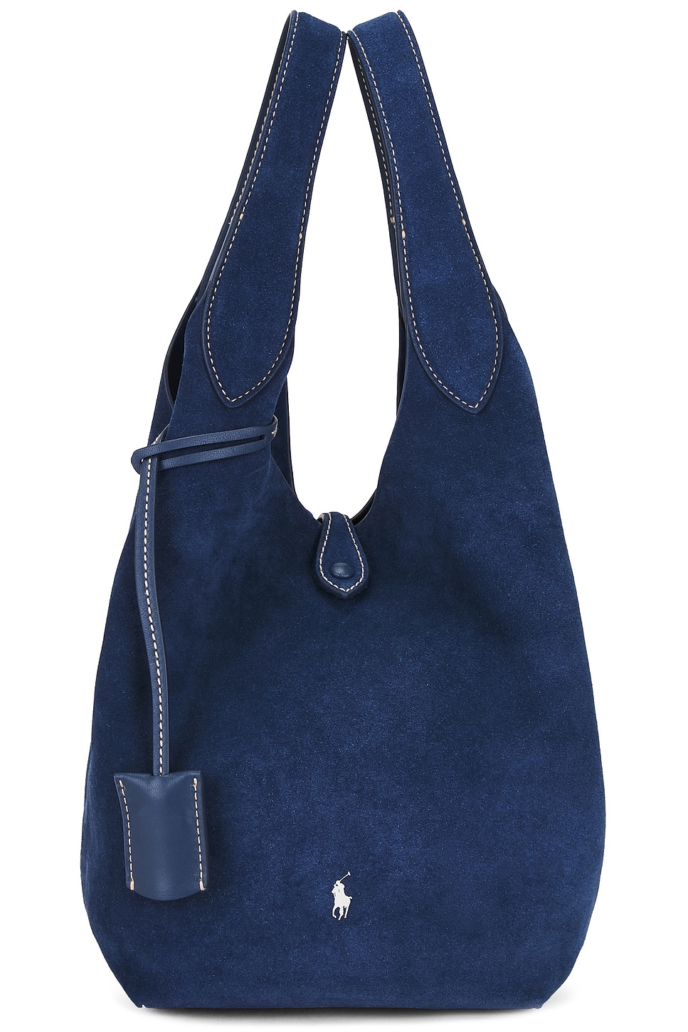 Polo Ralph Lauren Suede Medium Tote in Dark Jean | REVOLVE