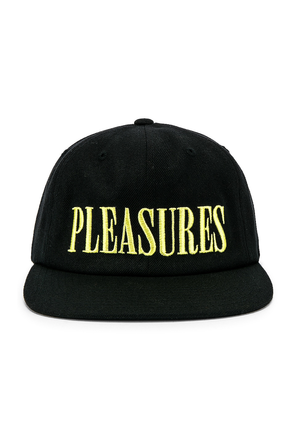 Pleasures Logo Snapback in Black | REVOLVE