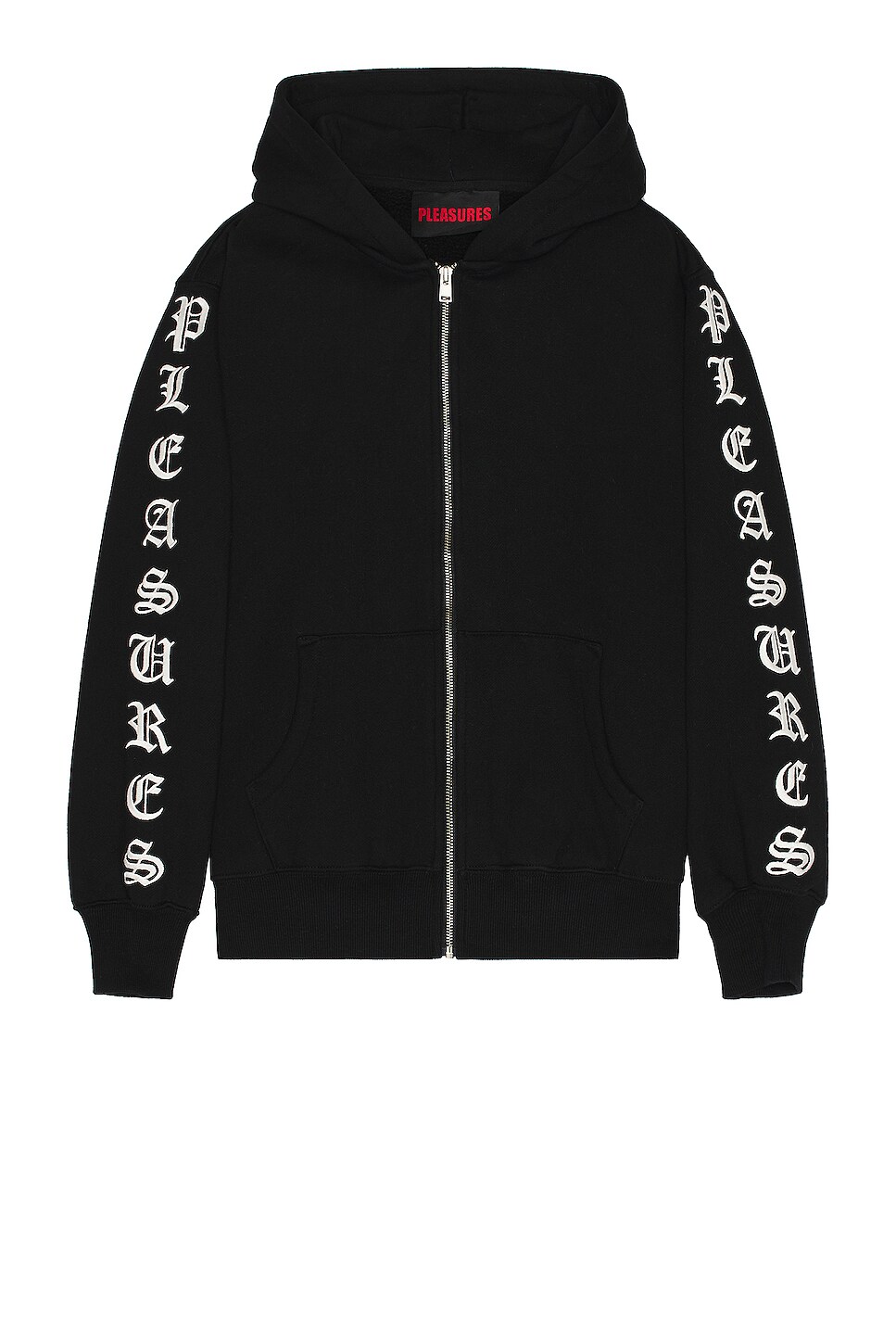 Pleasures Zip Up Hoodie in Black | REVOLVE