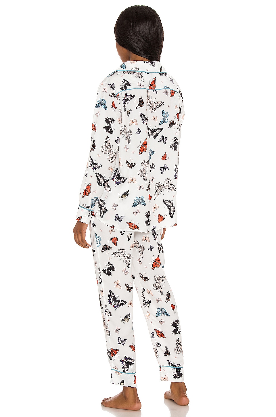 Plush Silky Butterfly PJ Set in White Multi | REVOLVE
