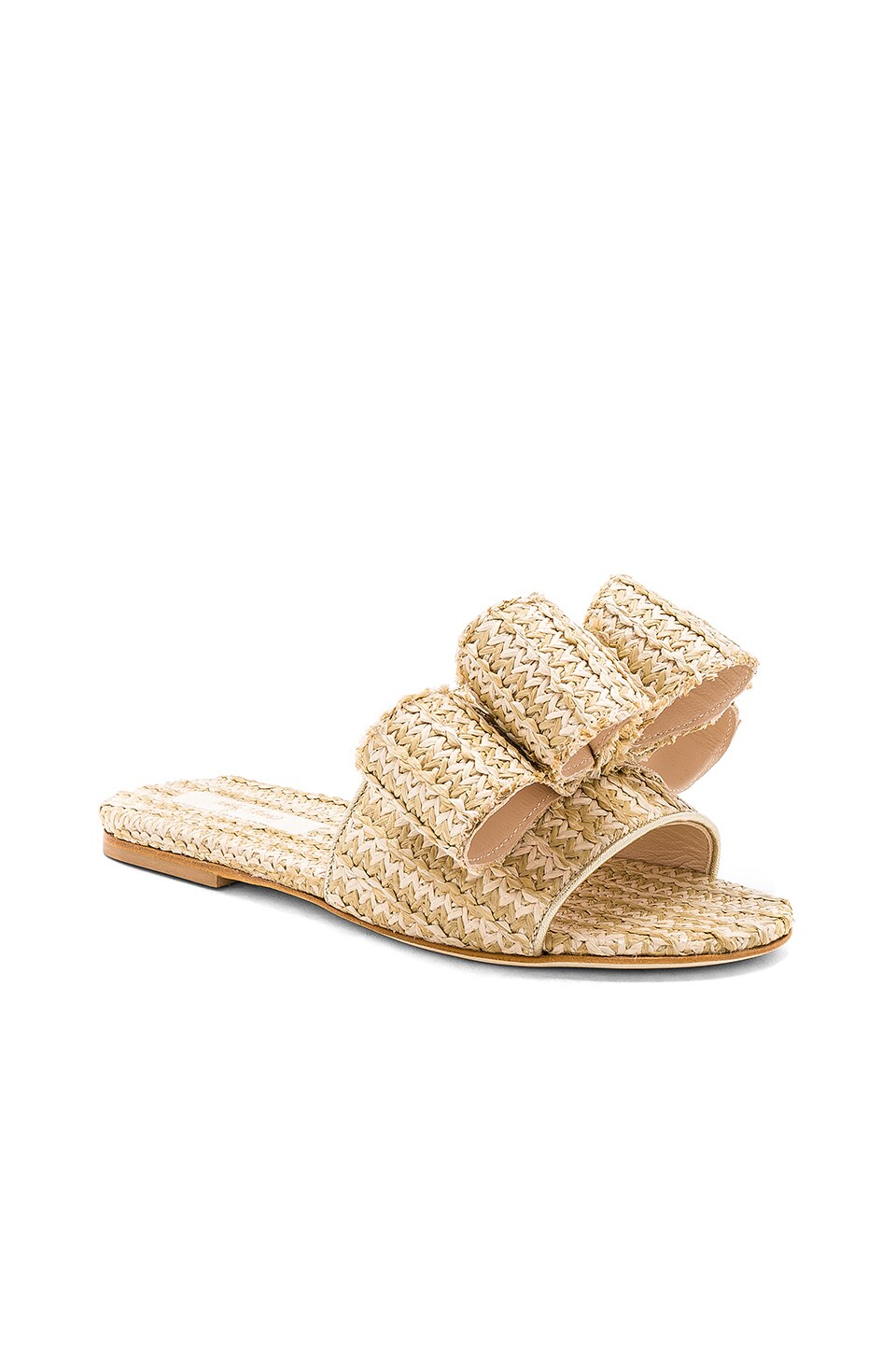 Polly Plume Lola Bow La Isla Bonita Slide in Sand | REVOLVE