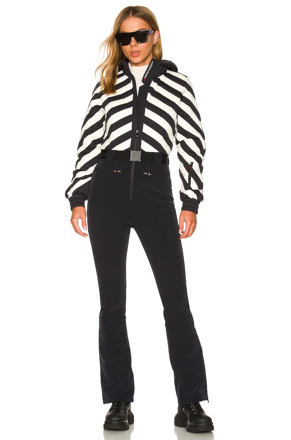 Perfect Moment Bluebird One Piece Ski Suit in Black | REVOLVE