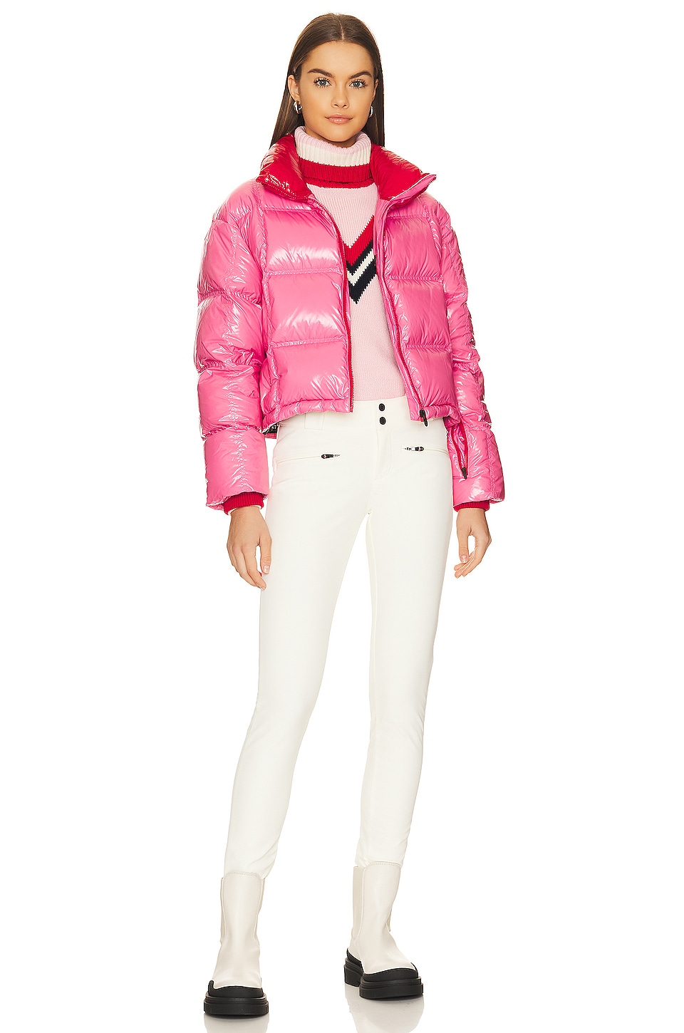Perfect Moment Alpine Sweater in Pure Pink | REVOLVE