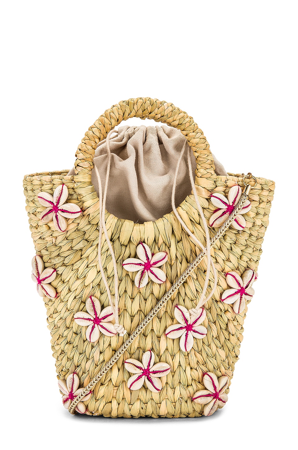 Poolside The Susan Tote in Natural & Pink | REVOLVE